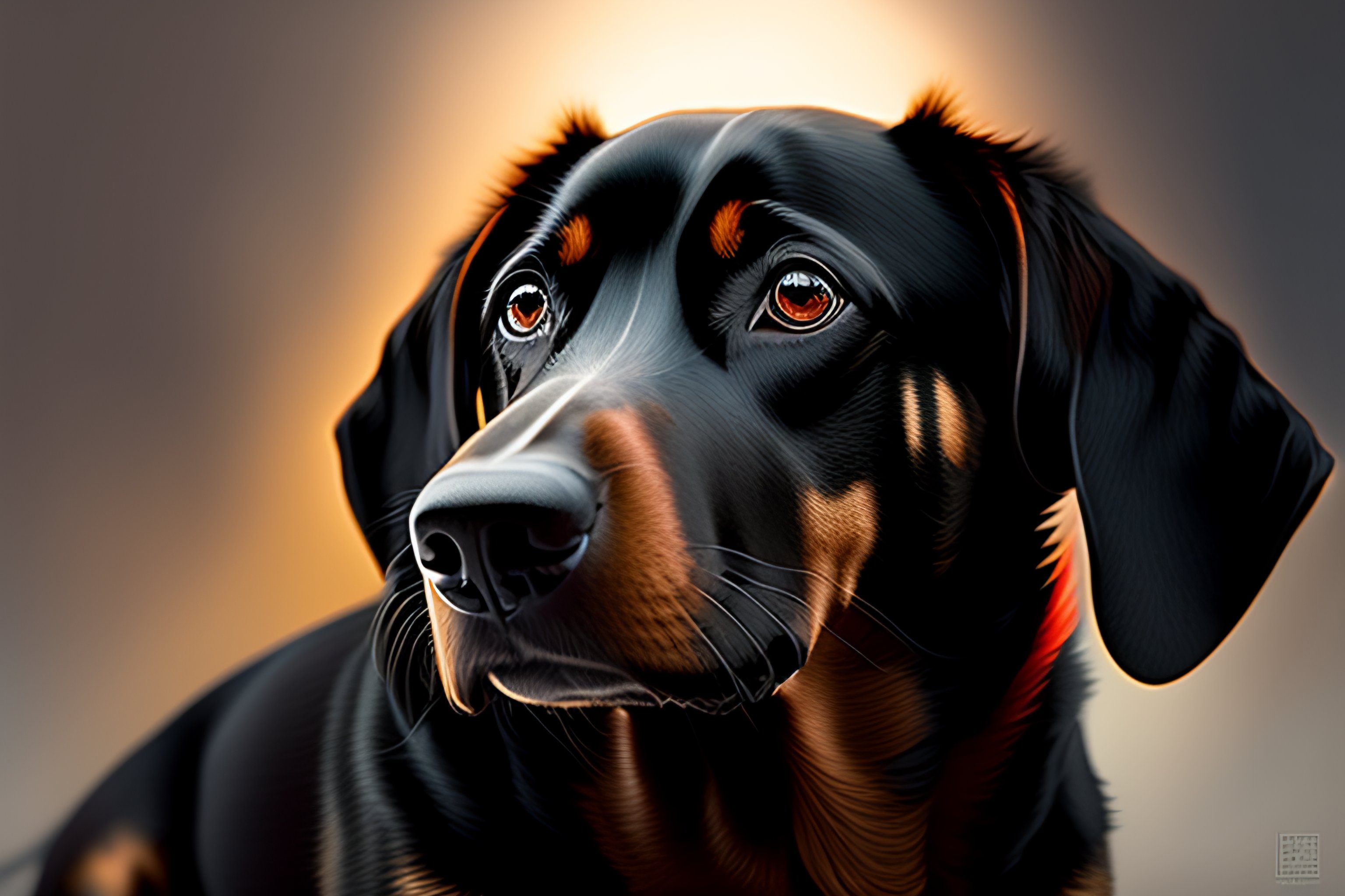 Lexica - Very beautifule dog dachshund animal black as a scifi ...