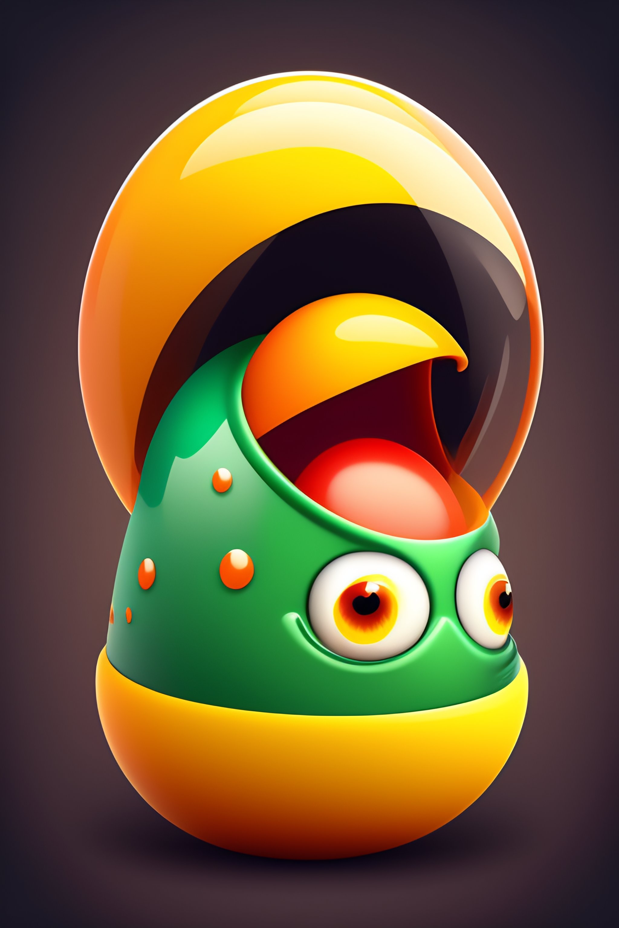 Lexica - Cute monster hatching from egg, cartoon