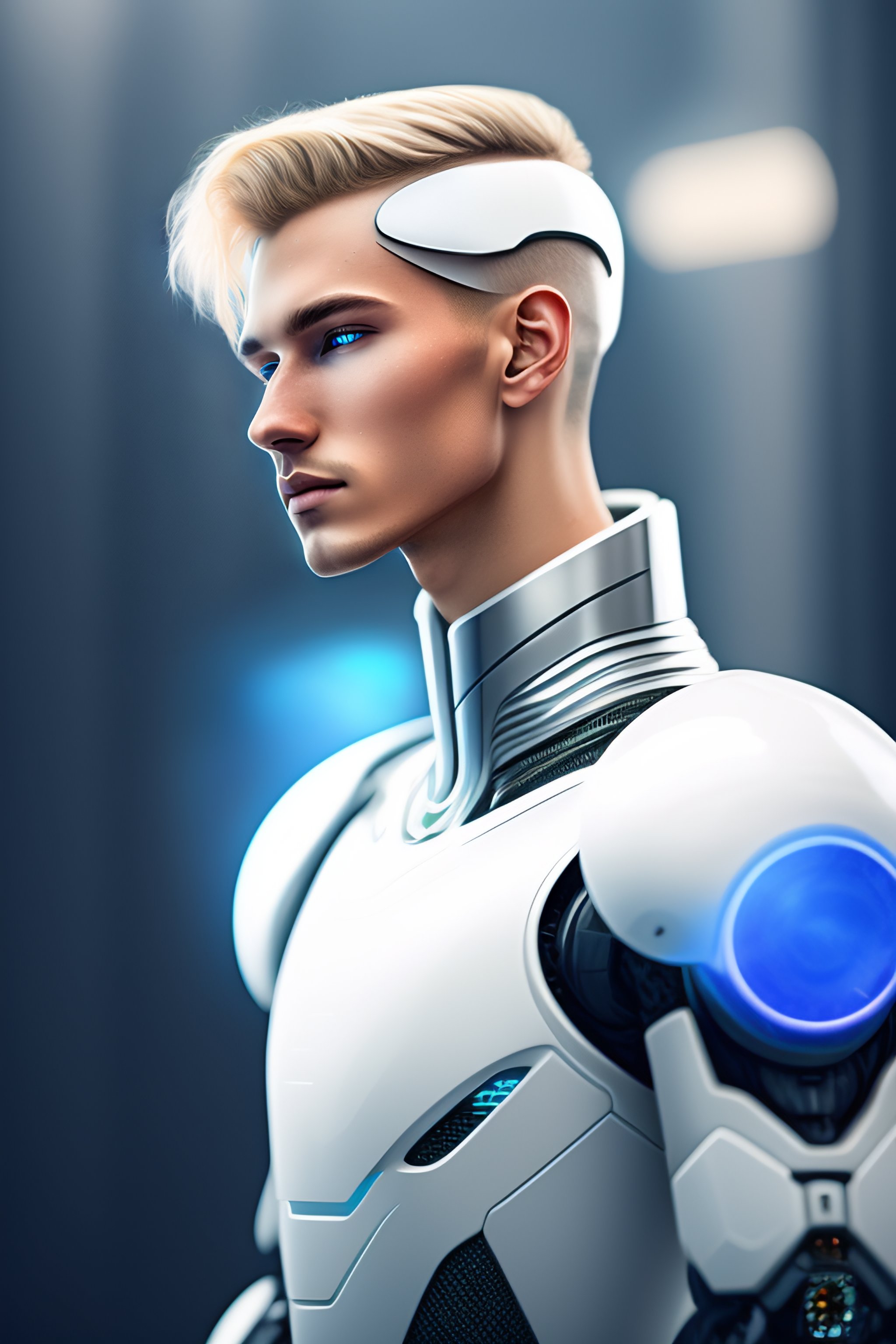 Lexica - Portrait of a futuristic tech cyborg robot creature character ...