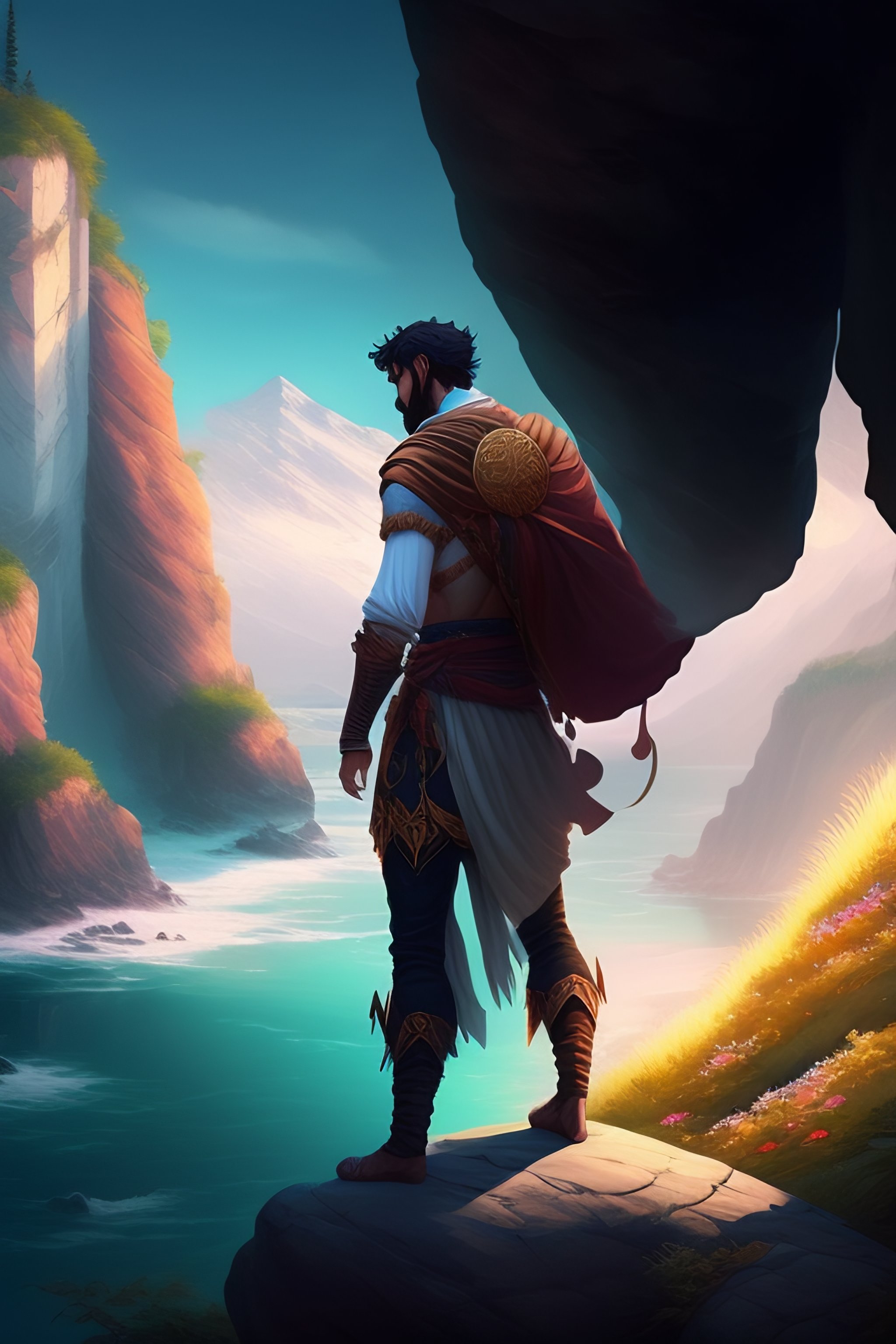 Lexica - Ancient roman man poor vagabond man at the top edge of a cliff ...