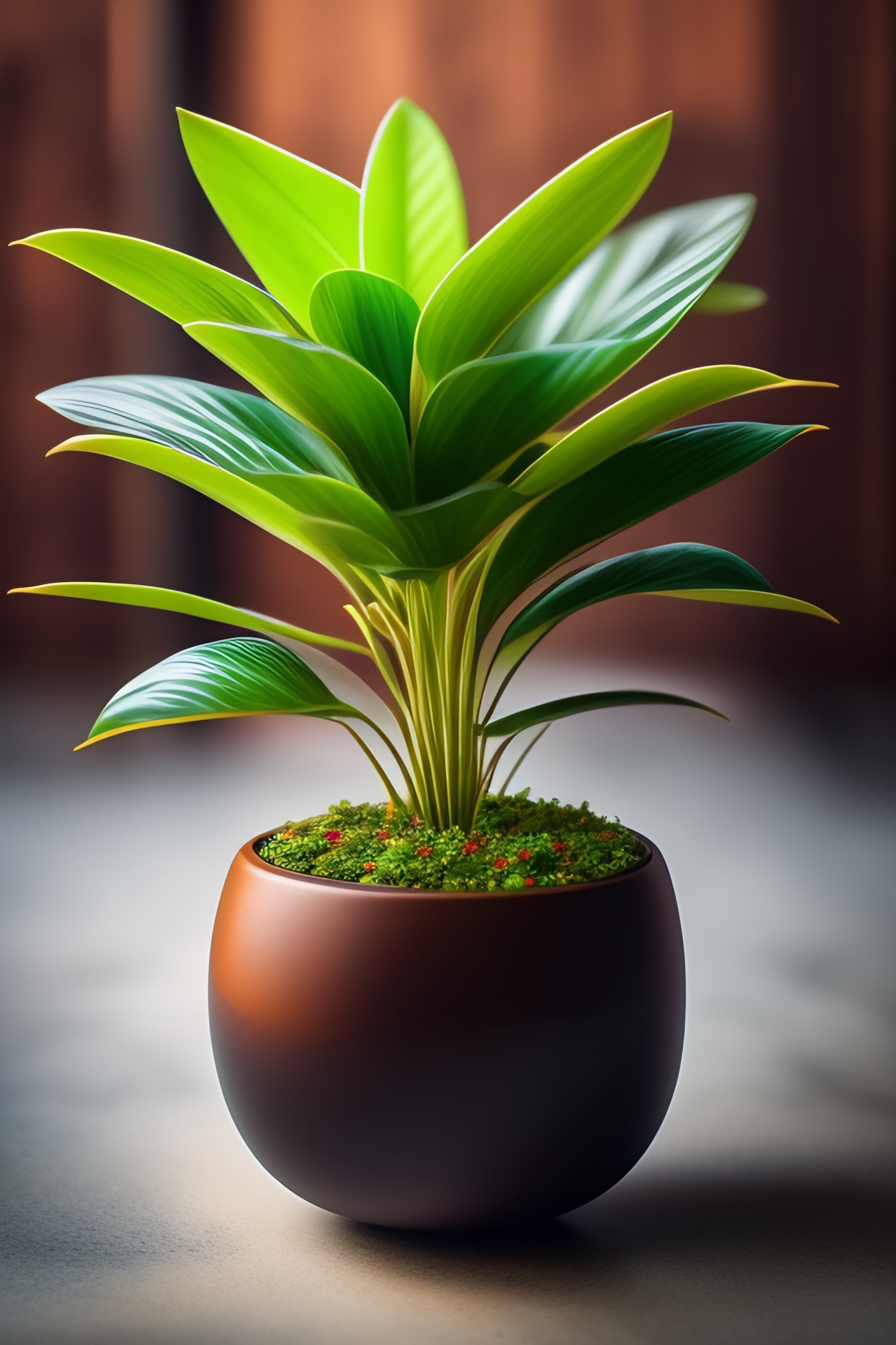 Lexica - A plant in a pot in a futuristic style levitating