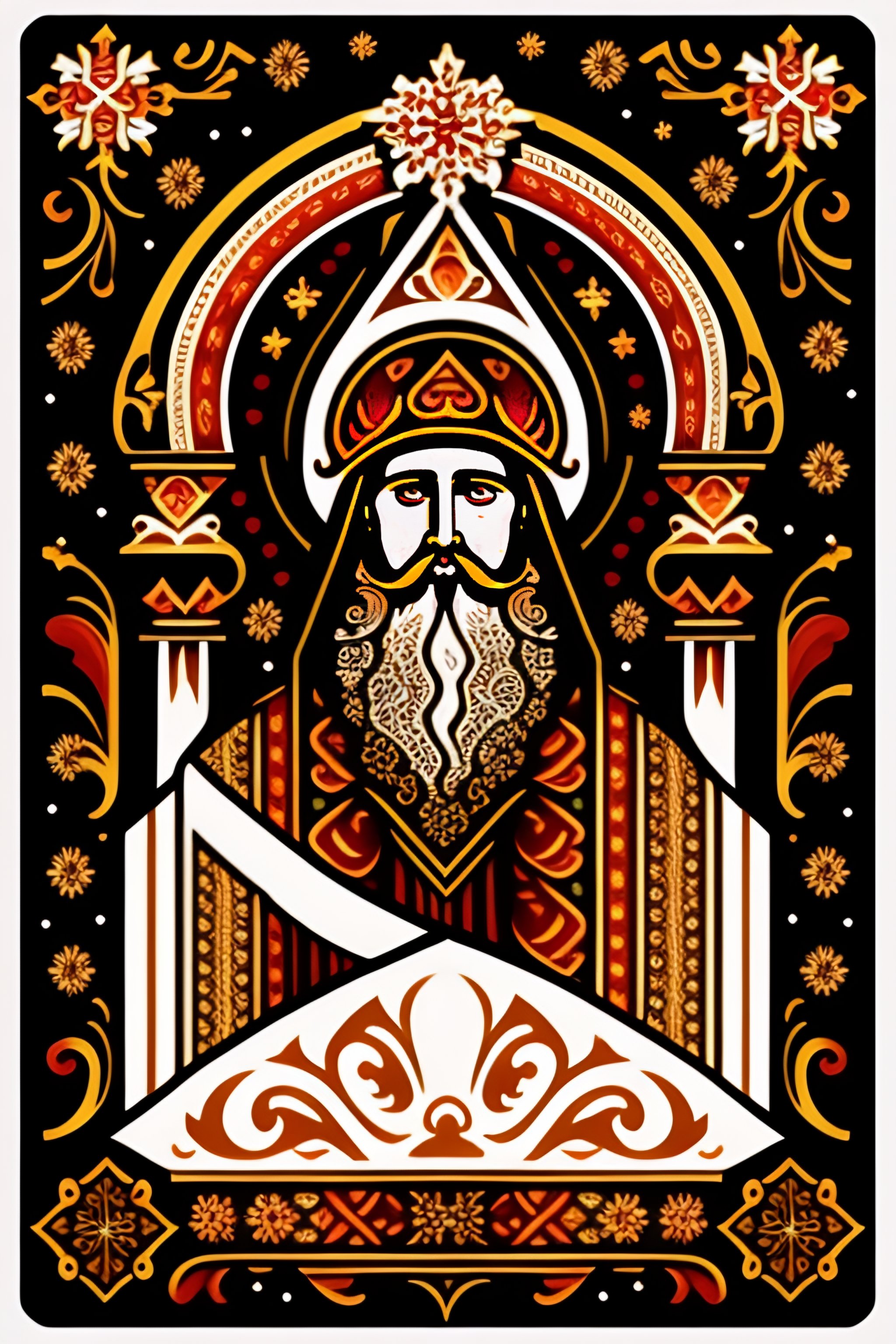 Lexica - Doodle Russian orthodox winter, sticker - art, svg vector ...