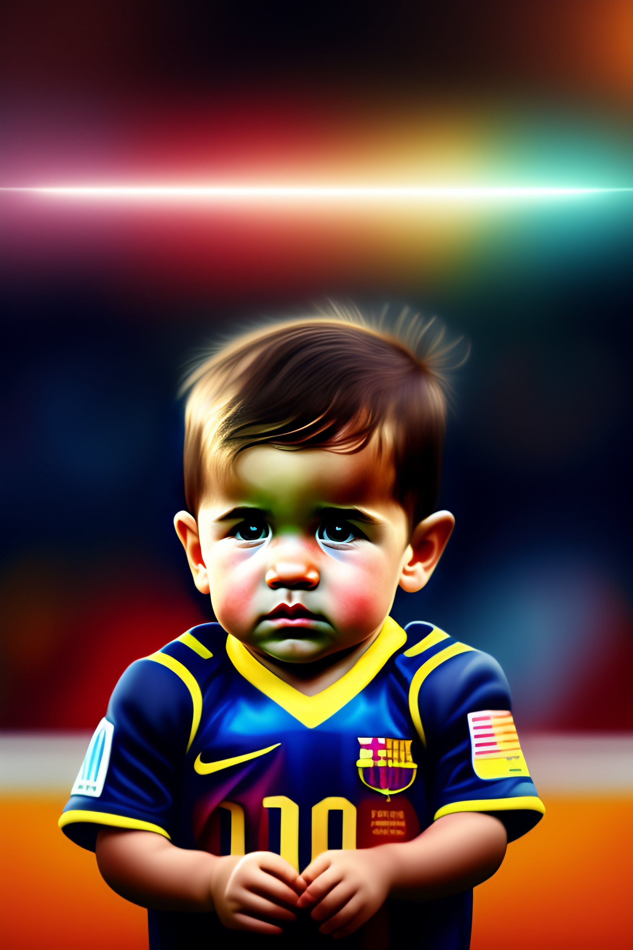 Lexica - Portrait of Lionel messi as baby