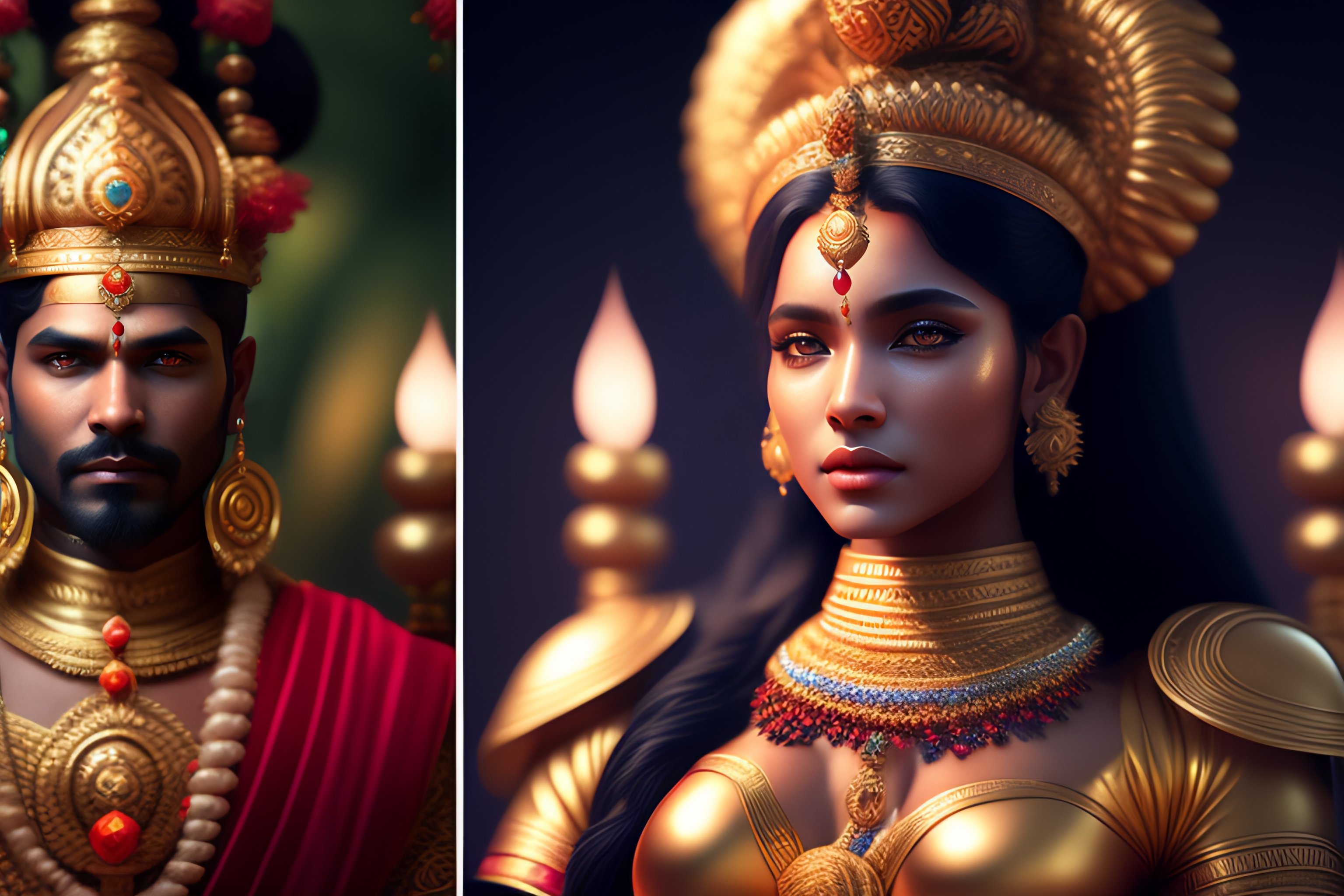 Lexica - Mythological hindu gods, hyper detailed, digital art ...