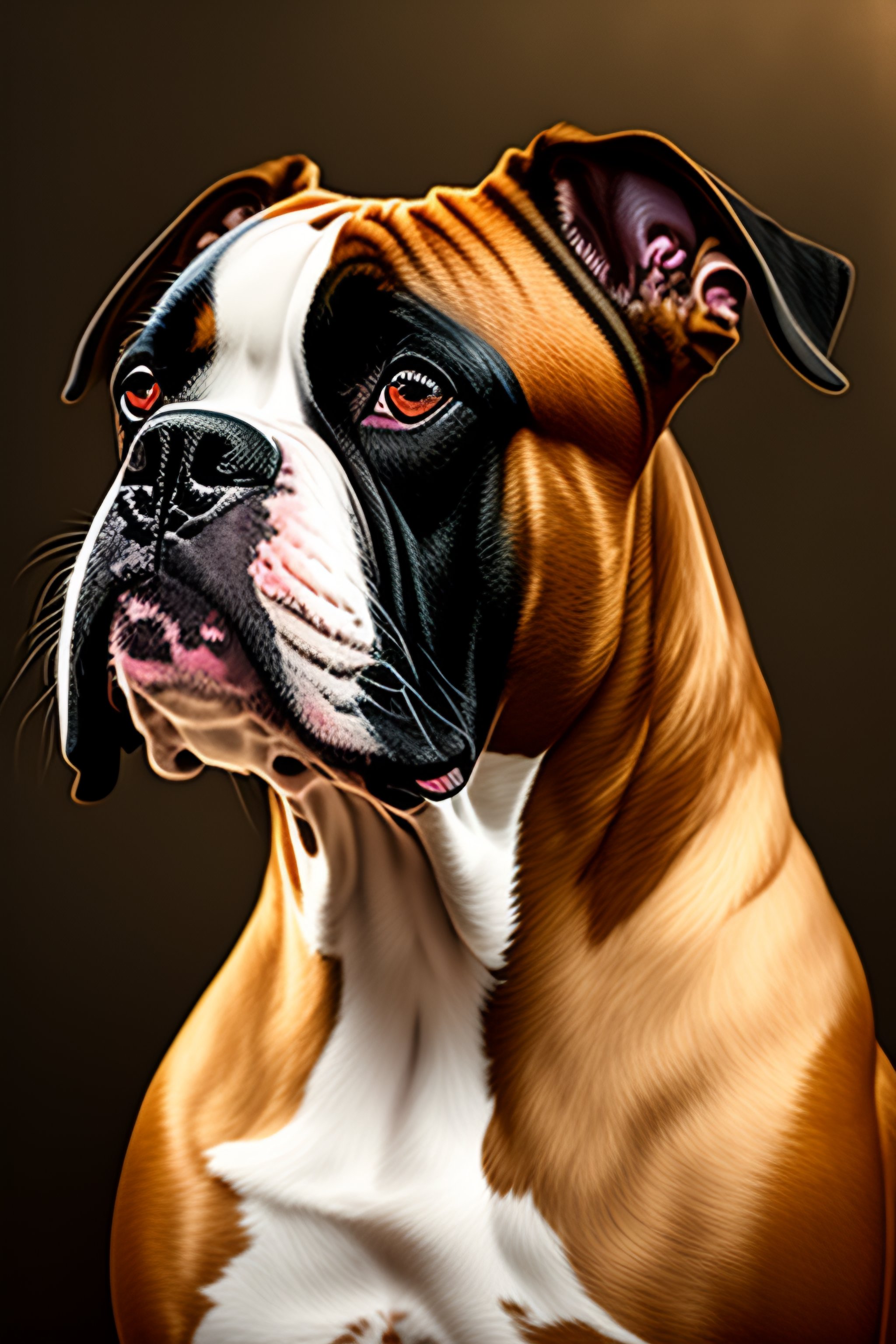 Lexica - Portrait of a boxer dog