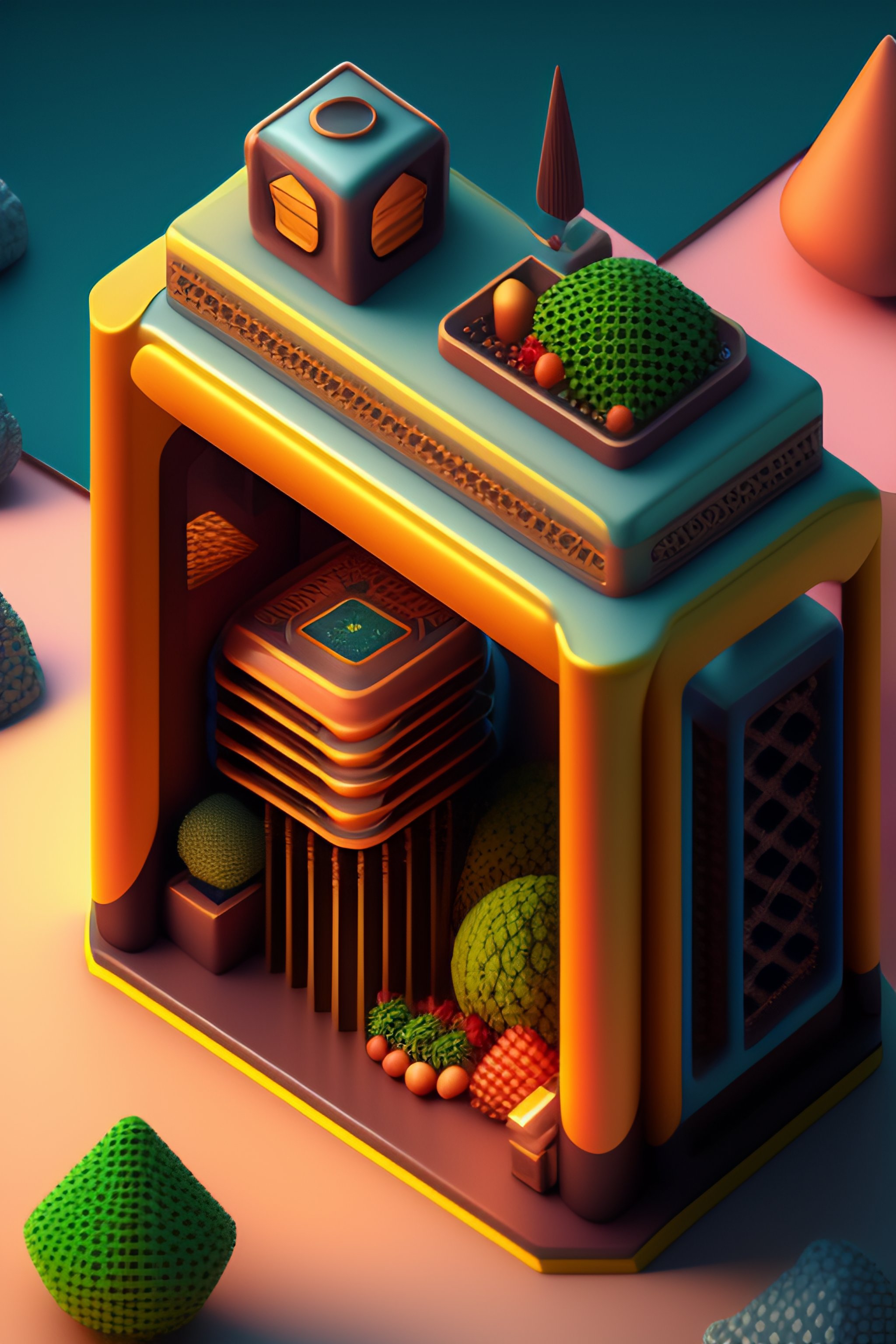 Lexica - Isometric rubisco, 3d art, high detail, artstation, concept ...