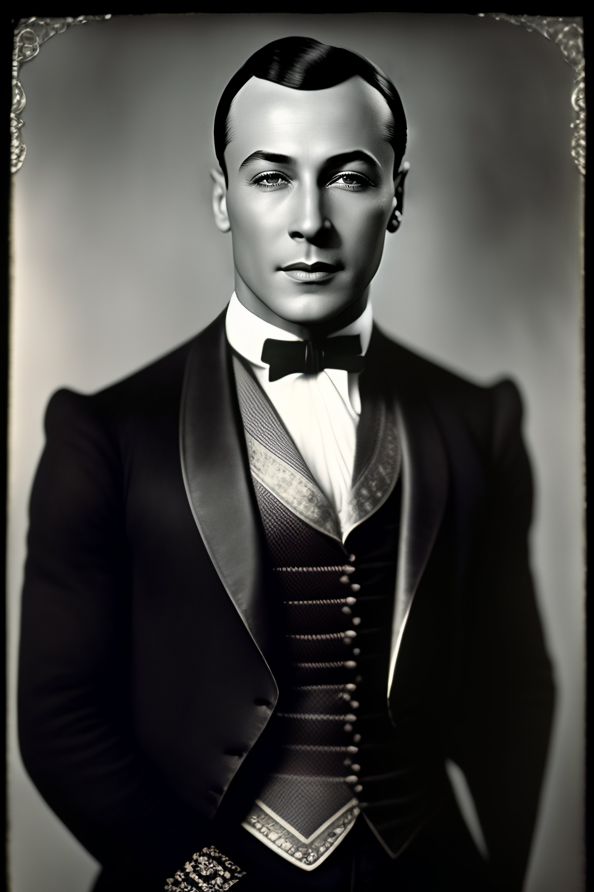 Lexica - Portrait of Rudolph Valentino as a circus clown