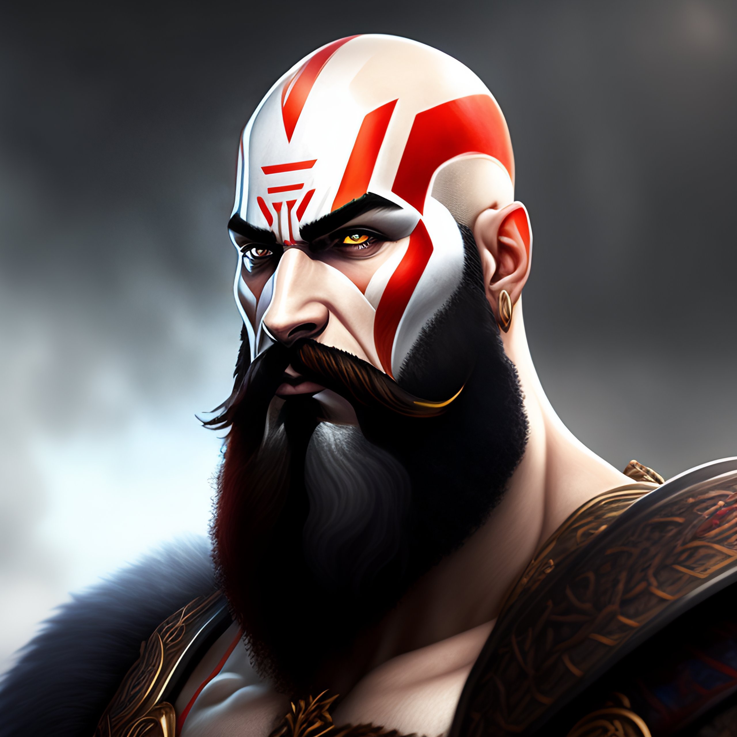 Lexica - Kratos, digital art, portrait, avatar