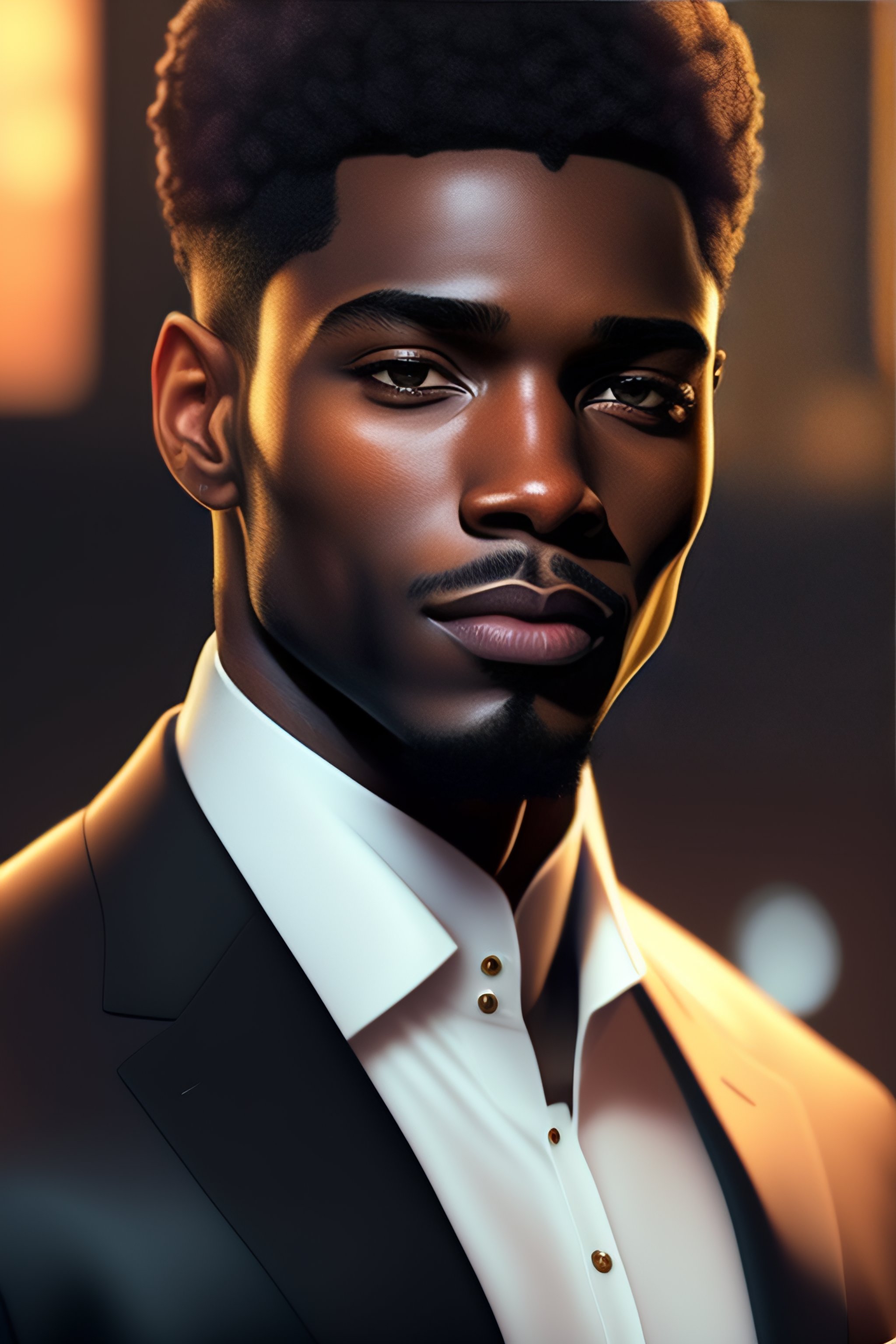 Lexica - IT Engineer as black man cute-fine-face working on computers ...