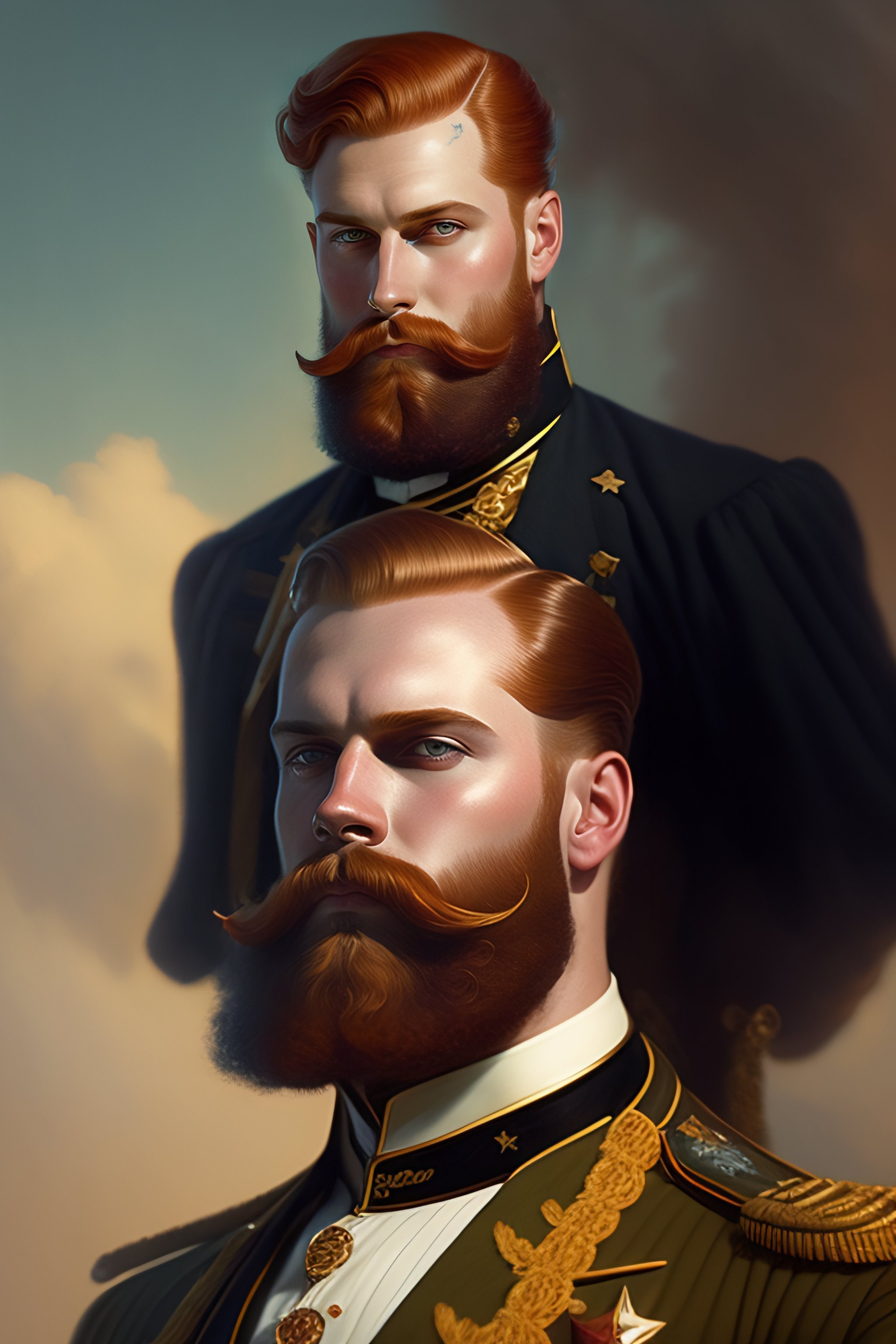 Lexica - Lovecraftian portrait of a 1920s captain with full beard ...