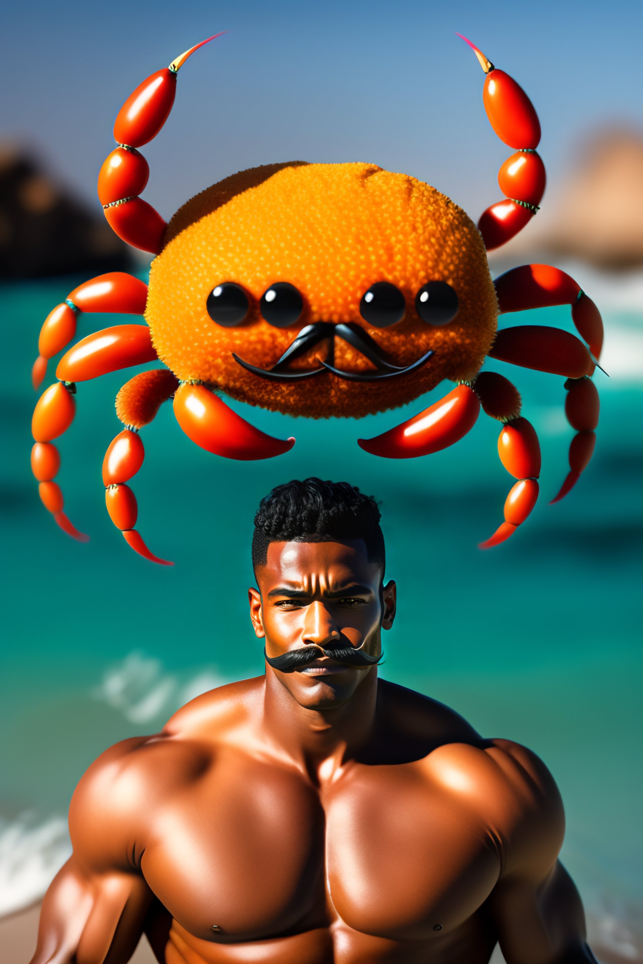 Lexica - Man crab with moustache