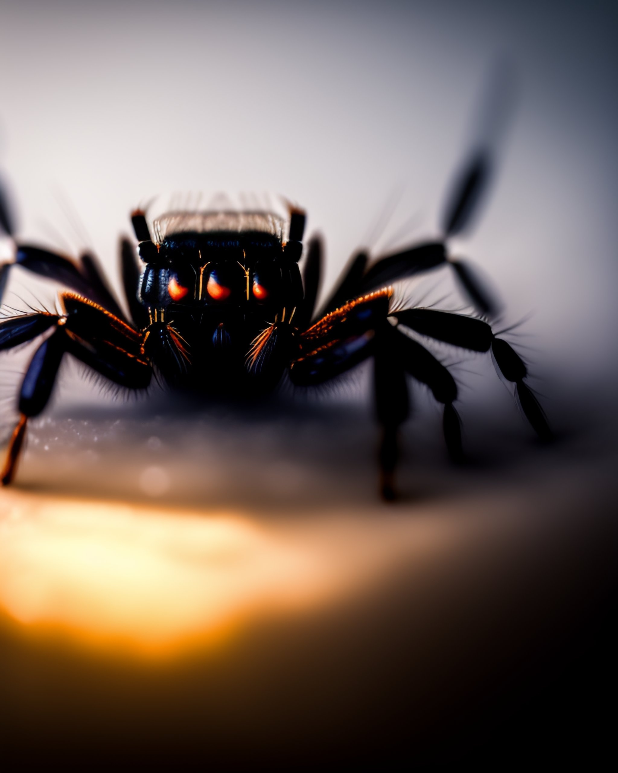 Lexica - Creature humanoid spider dark obscured by fog, grainy camera ...