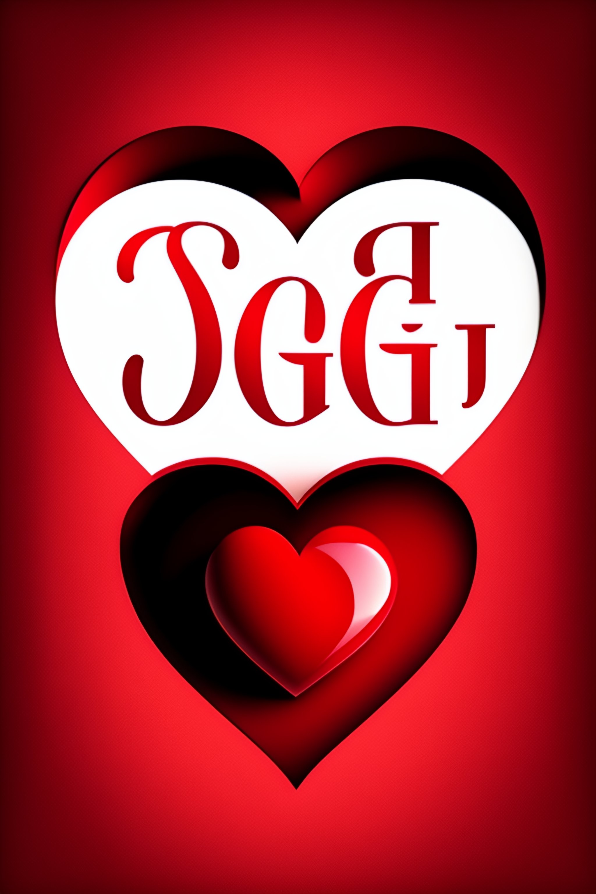 Lexica - A red heart with roses with a typography scroll with the word ...