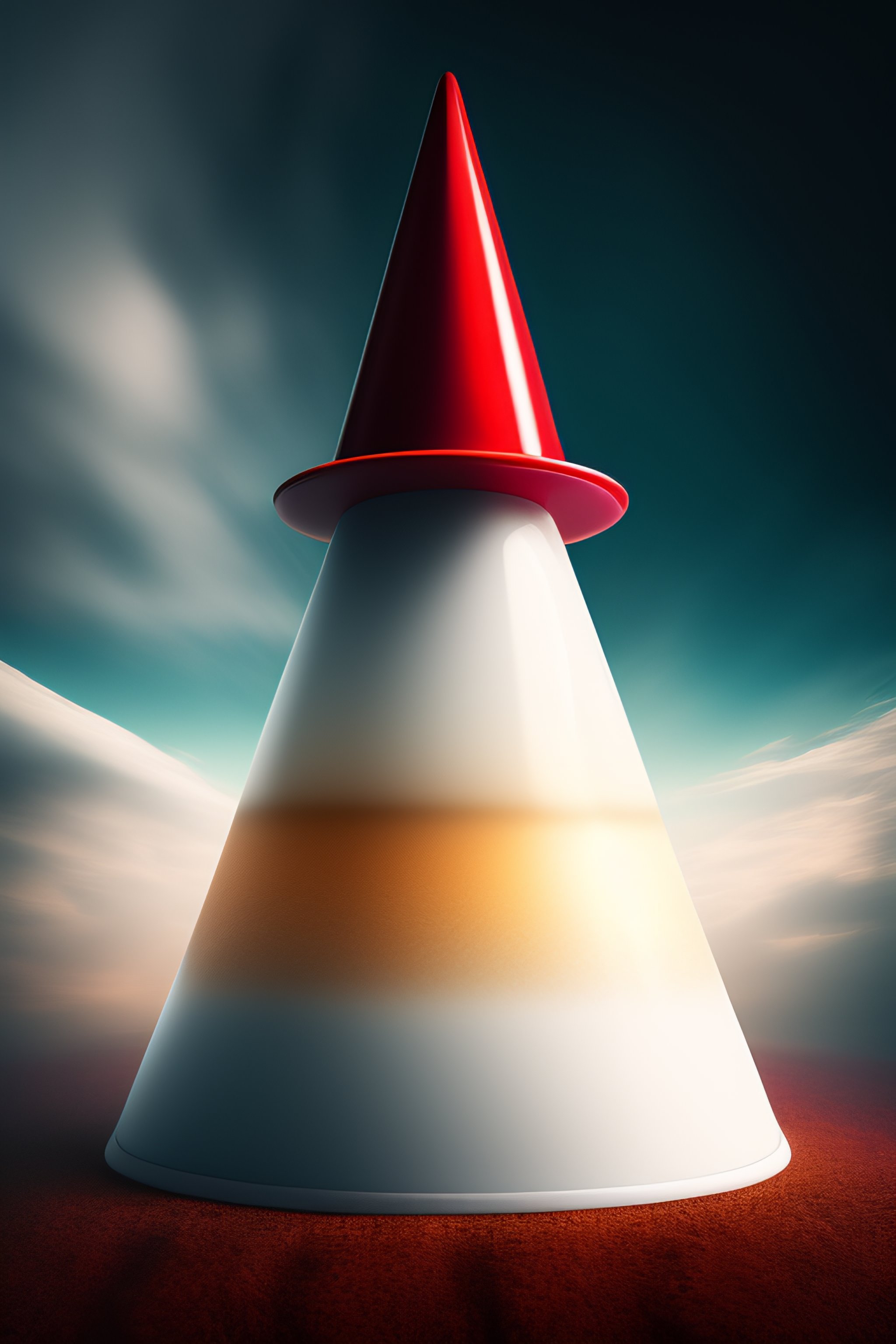 Lexica - A magician's hat standing on its top