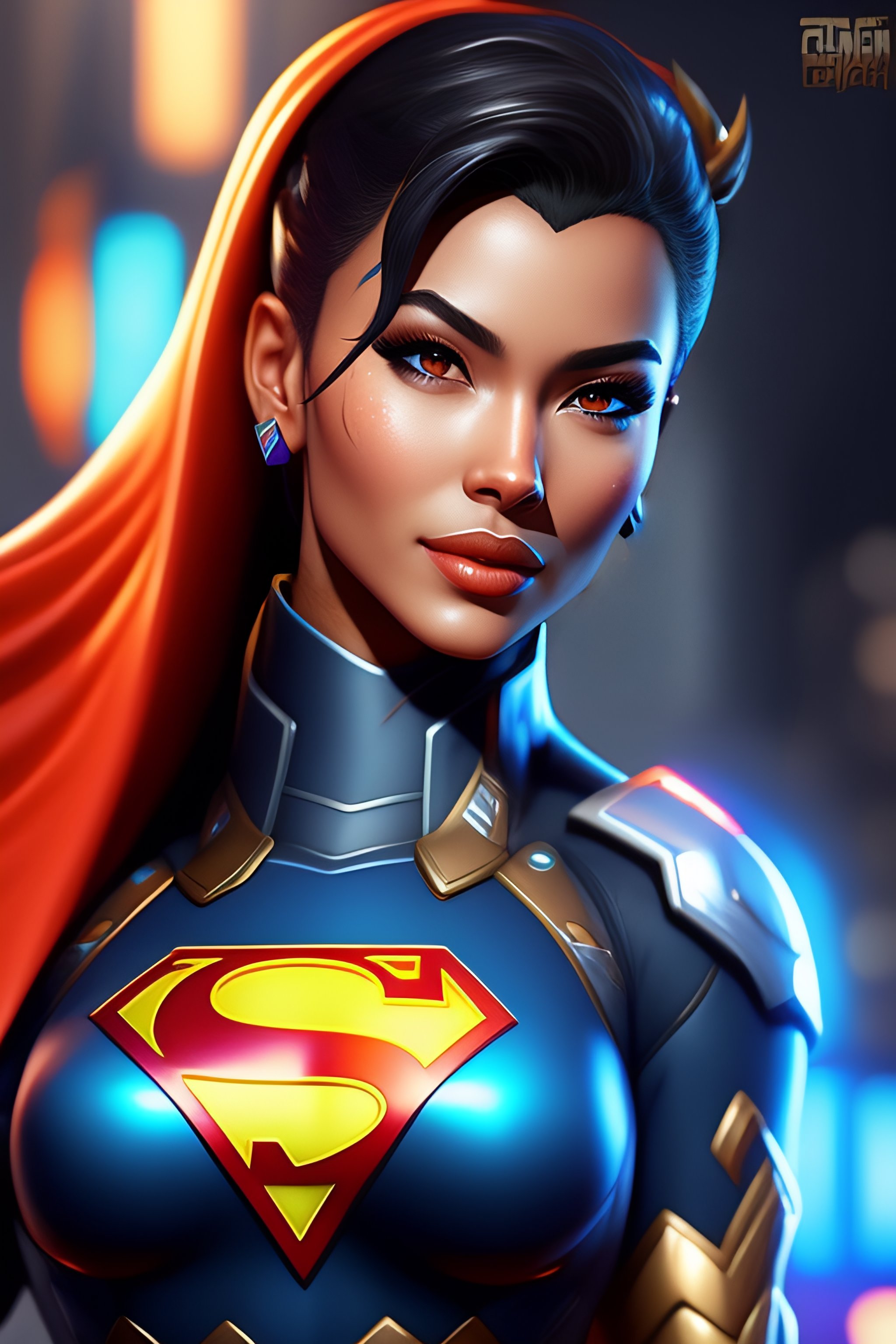 Lexica - DC Comics Super Shock hero as overwatch character, realistic ...