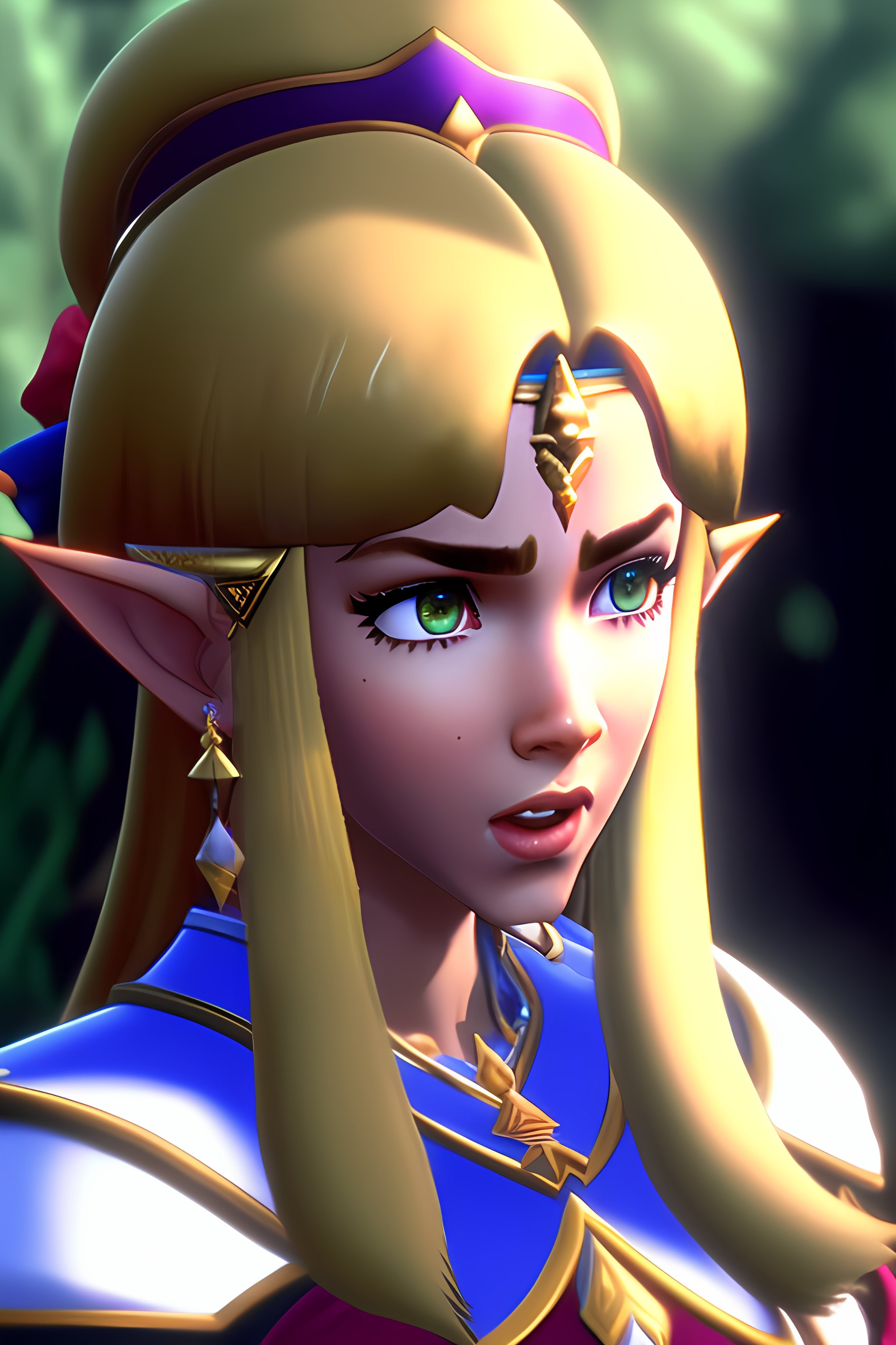Lexica - Princess zelda screaming with tears
