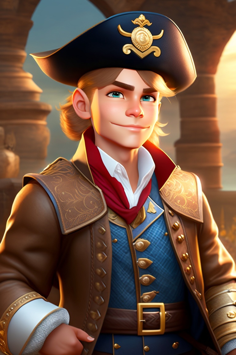 Lexica - Introduce the main character, Captain Jack, a young and adventurous pirate.