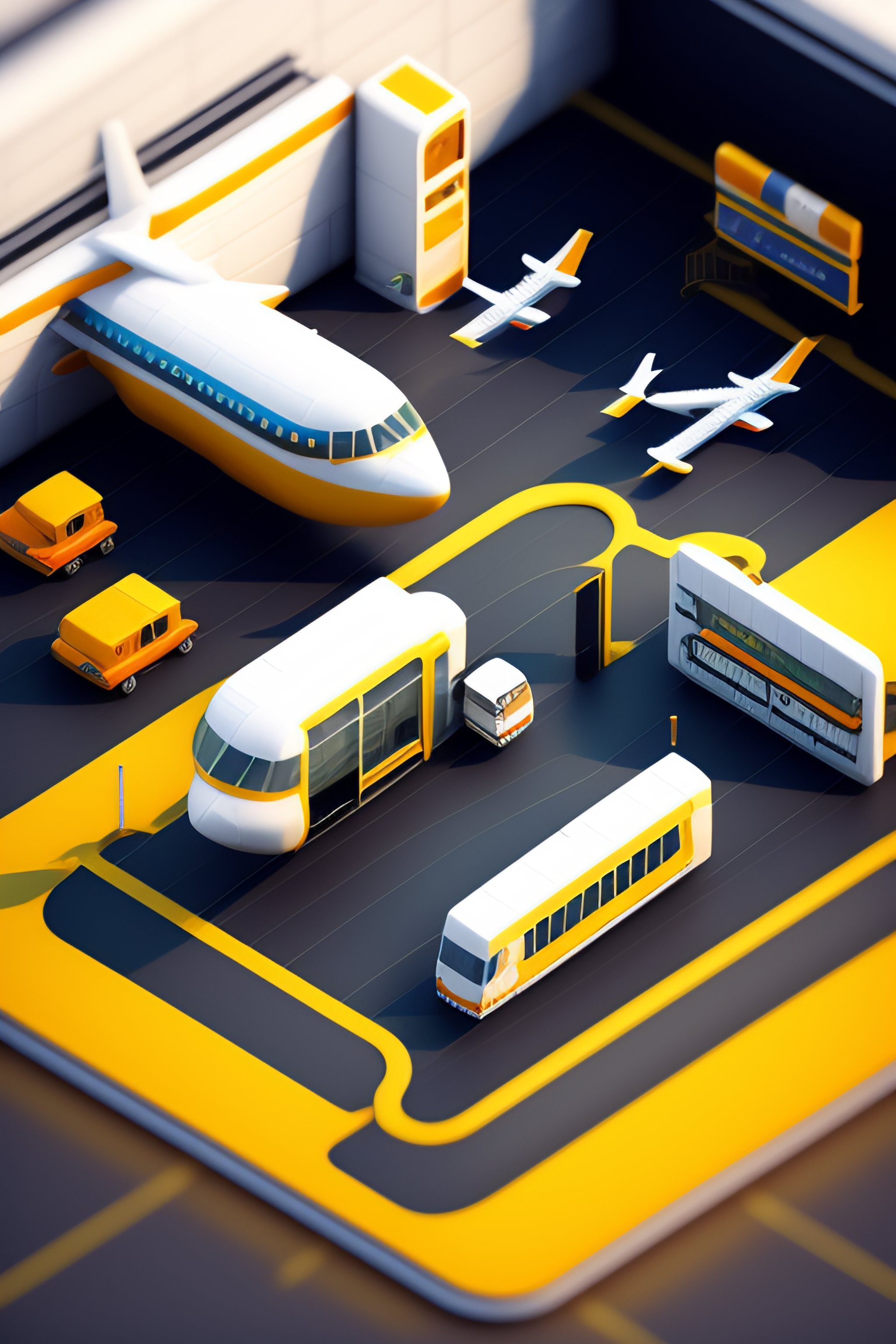 Lexica - Detailed isometric airport, pixel art, unreal engine voxel ...