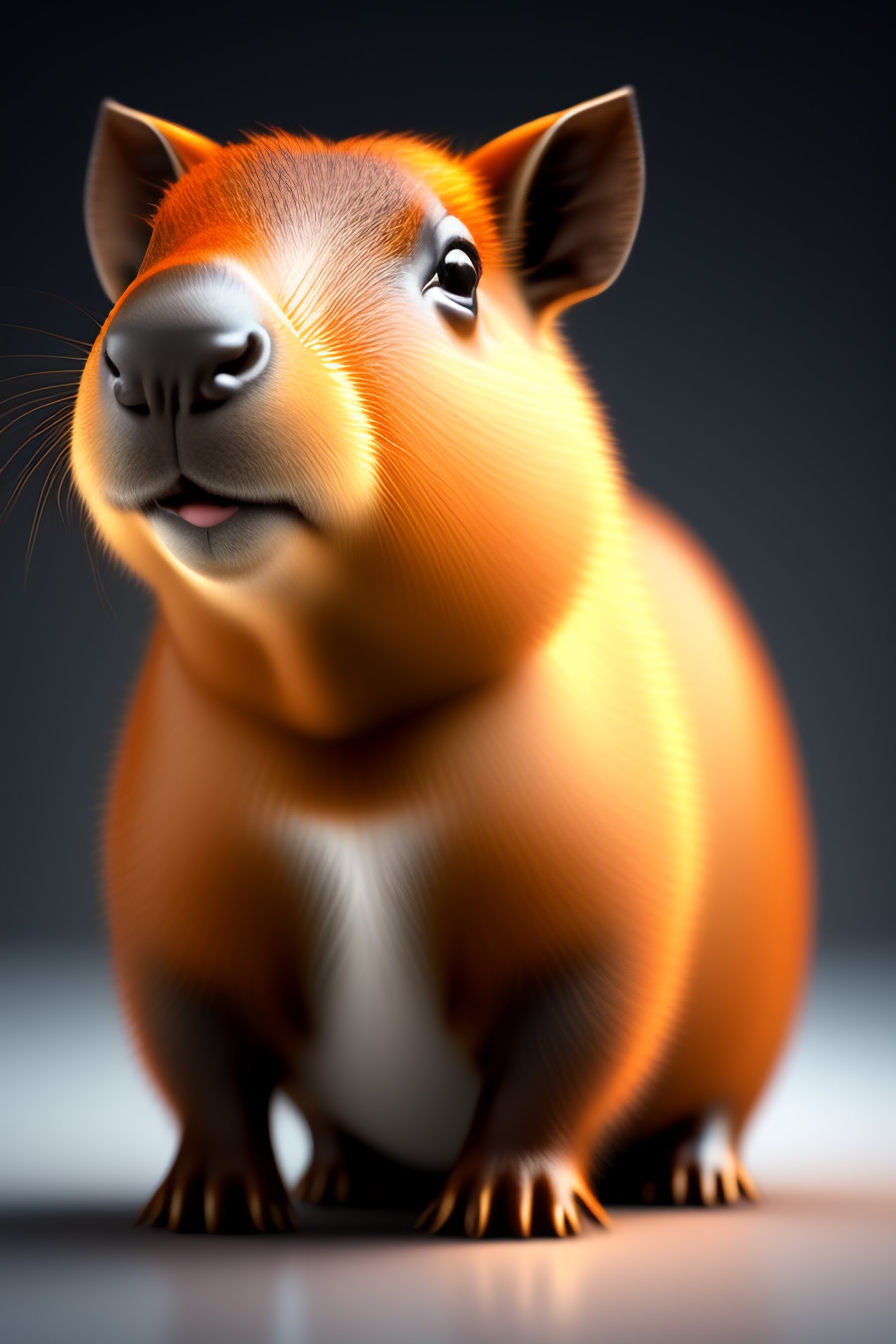 Lexica - High quality, 3d render hyperrealist very cute little capybara ...