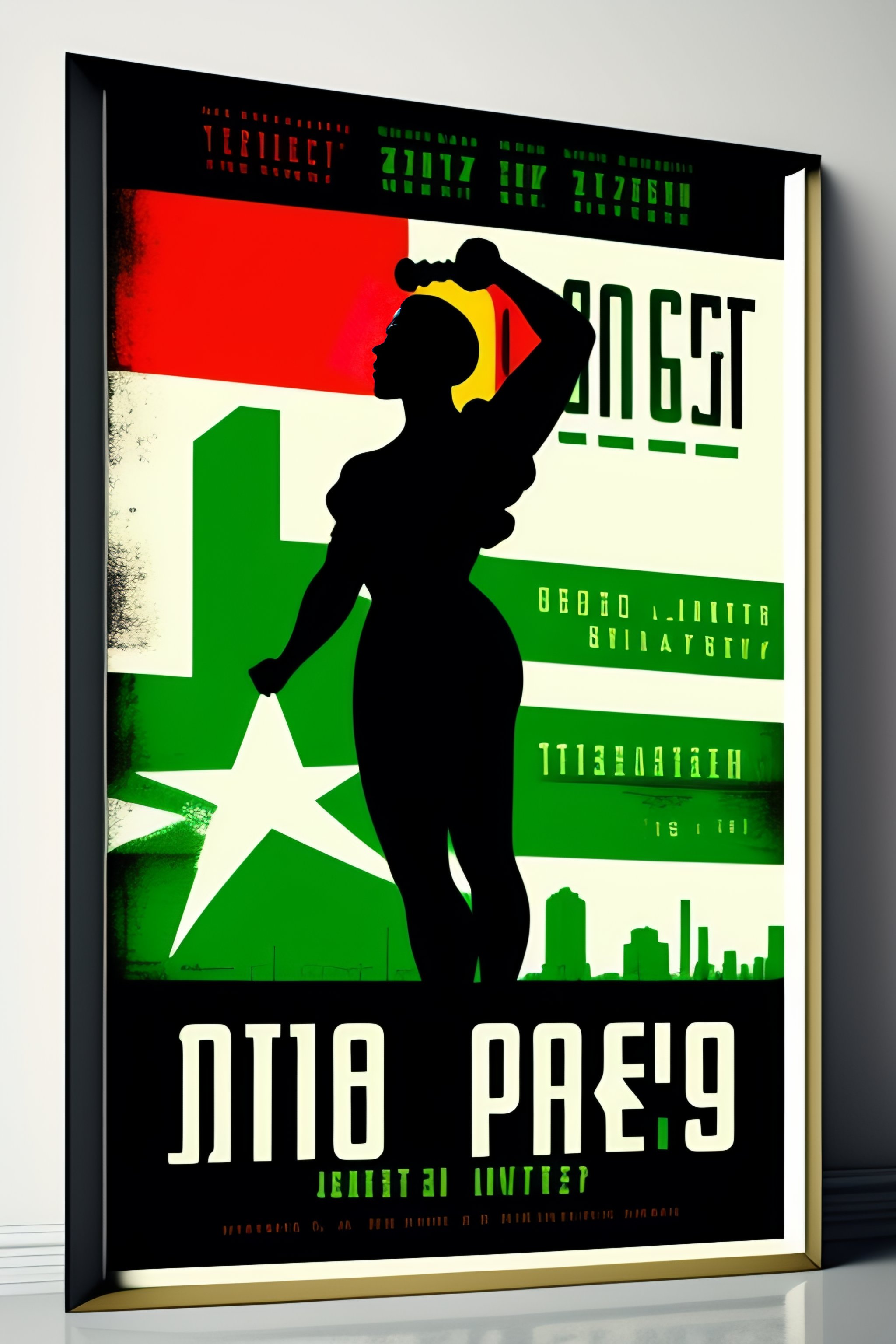 Lexica - Street art poster inspire by communist propaganda, green ...