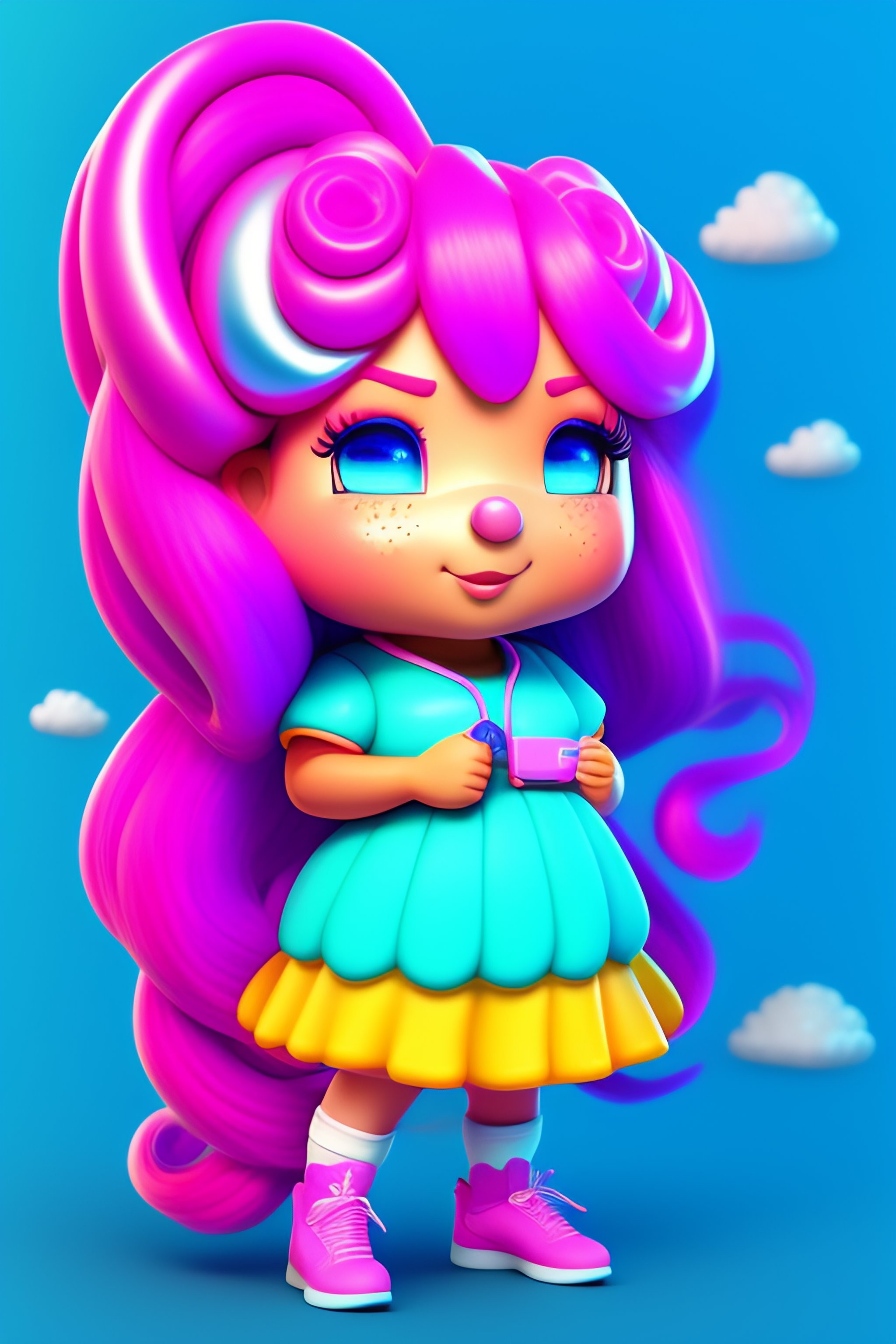 Lexica - A female twitch streamer as Peppa Pig, microphone, braided ...