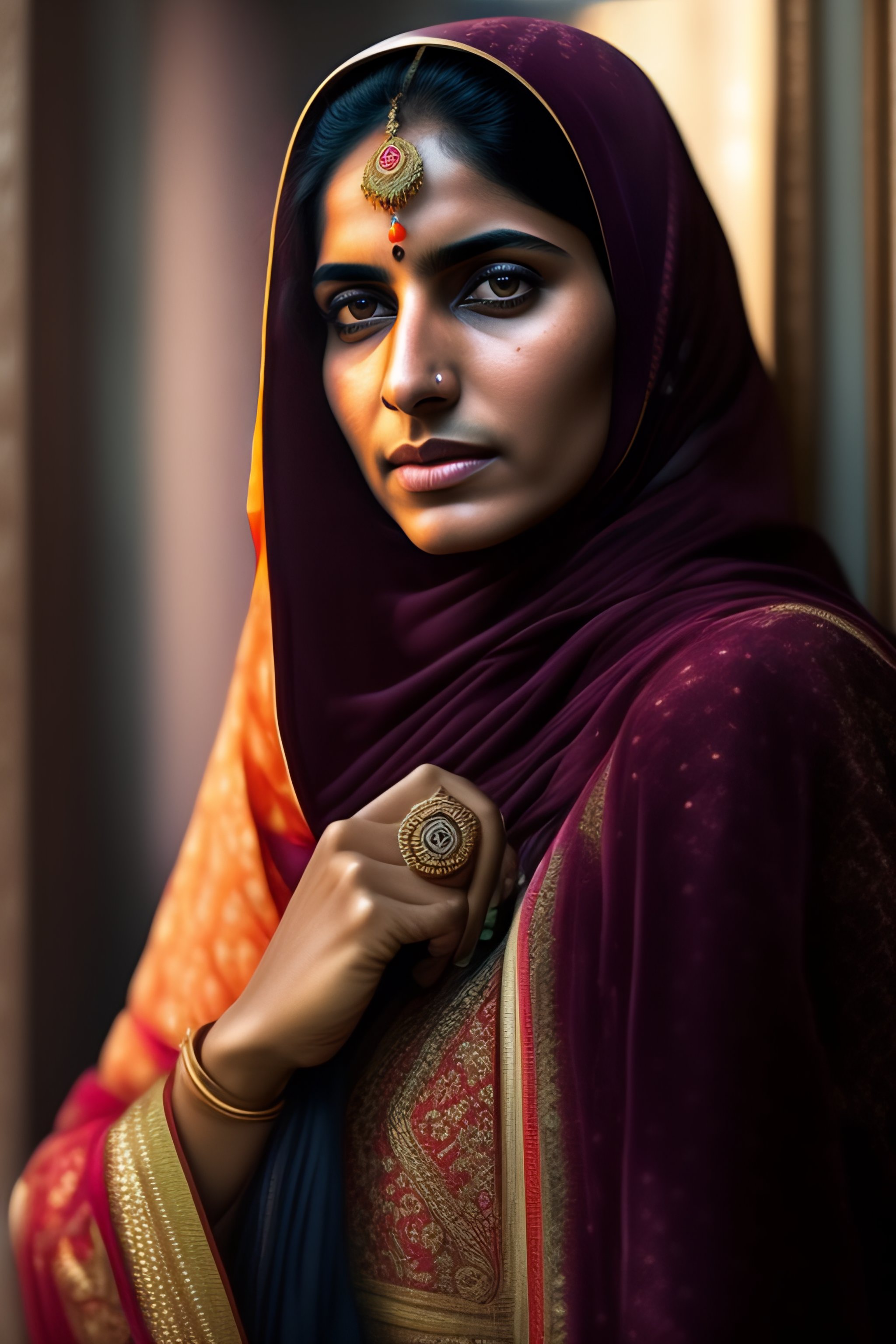 Lexica - A Pakistani woman have gun in her hand and quran in her 2nd hand