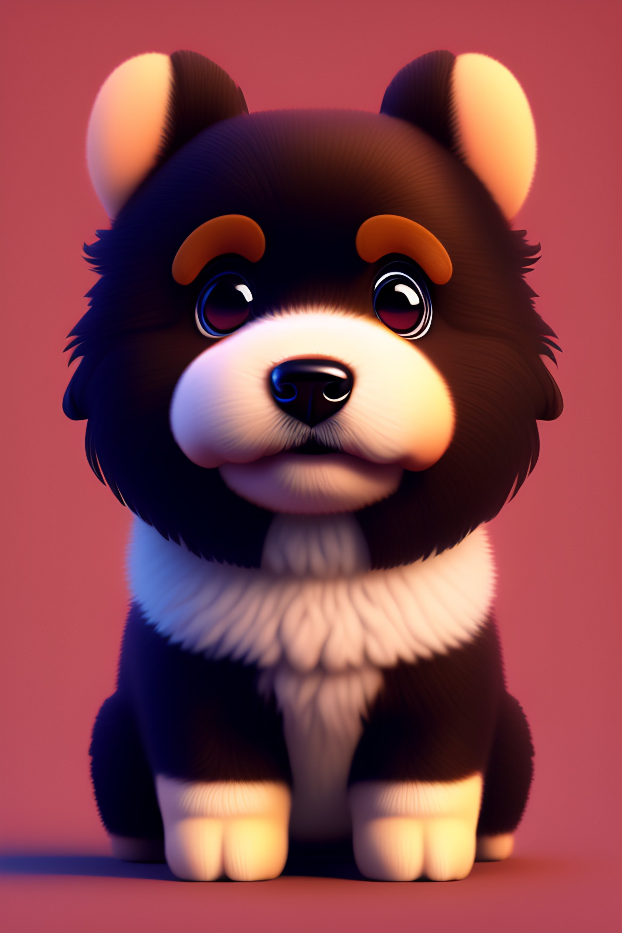 Lexica - Design me a small, cute, fluffy and charming fictional dog ...