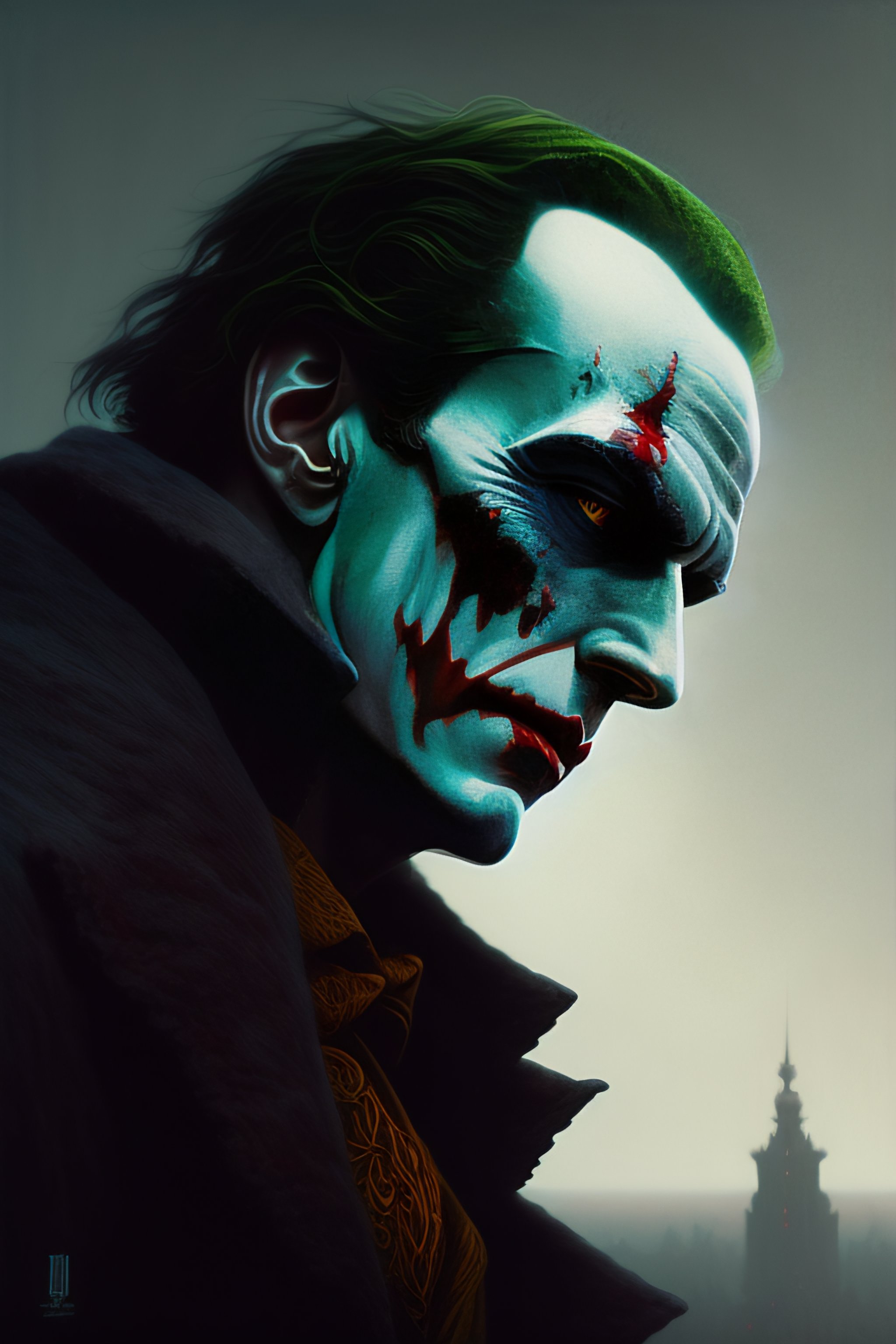 Lexica - The joker, horror art by beksinski and szukalski and giger and ...