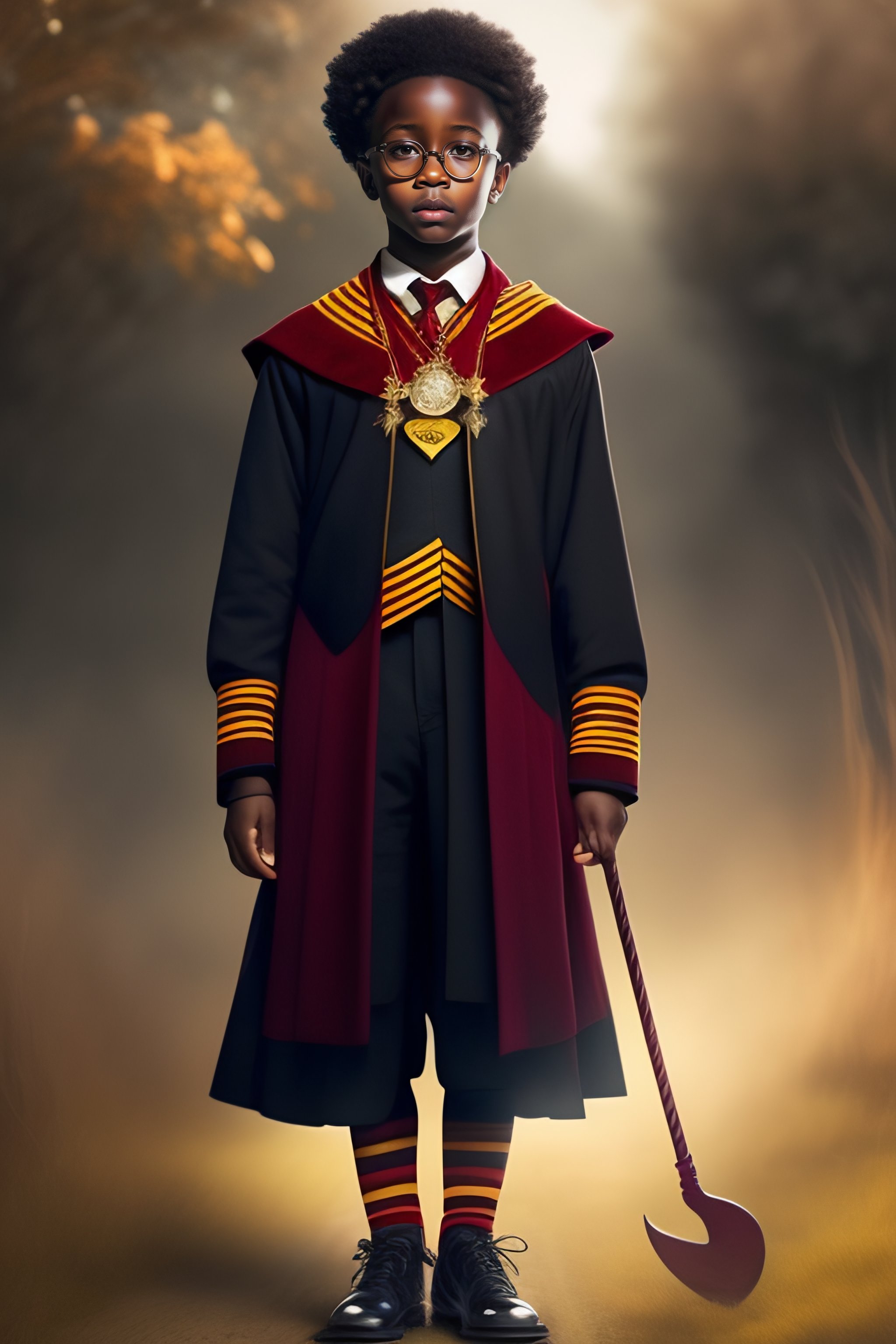 Lexica - Full shot young african harry potter, gryffindor quidditch ...