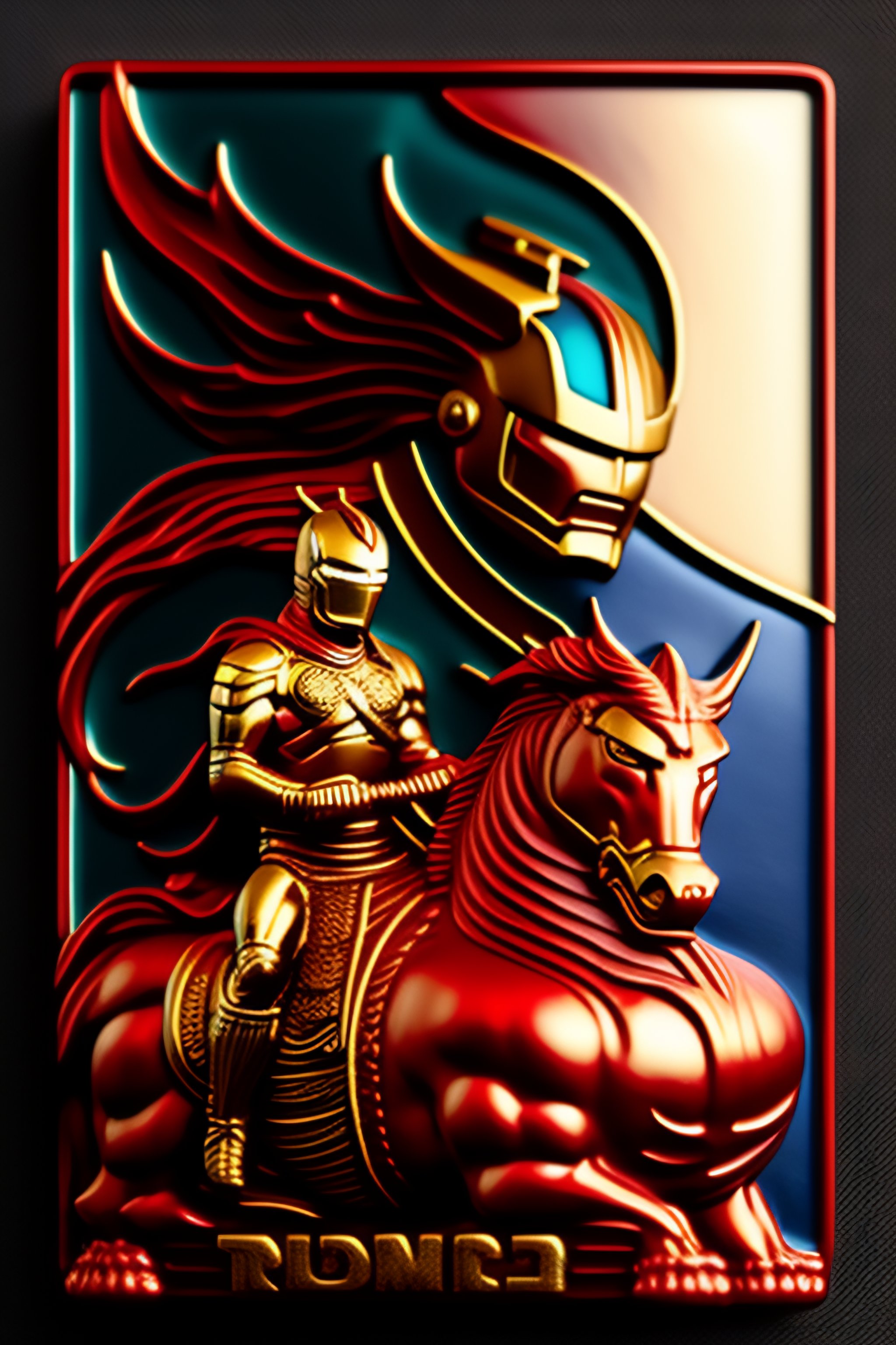 Lexica - Sword with Donald Trump as ironman riding a dragon ceramic ...