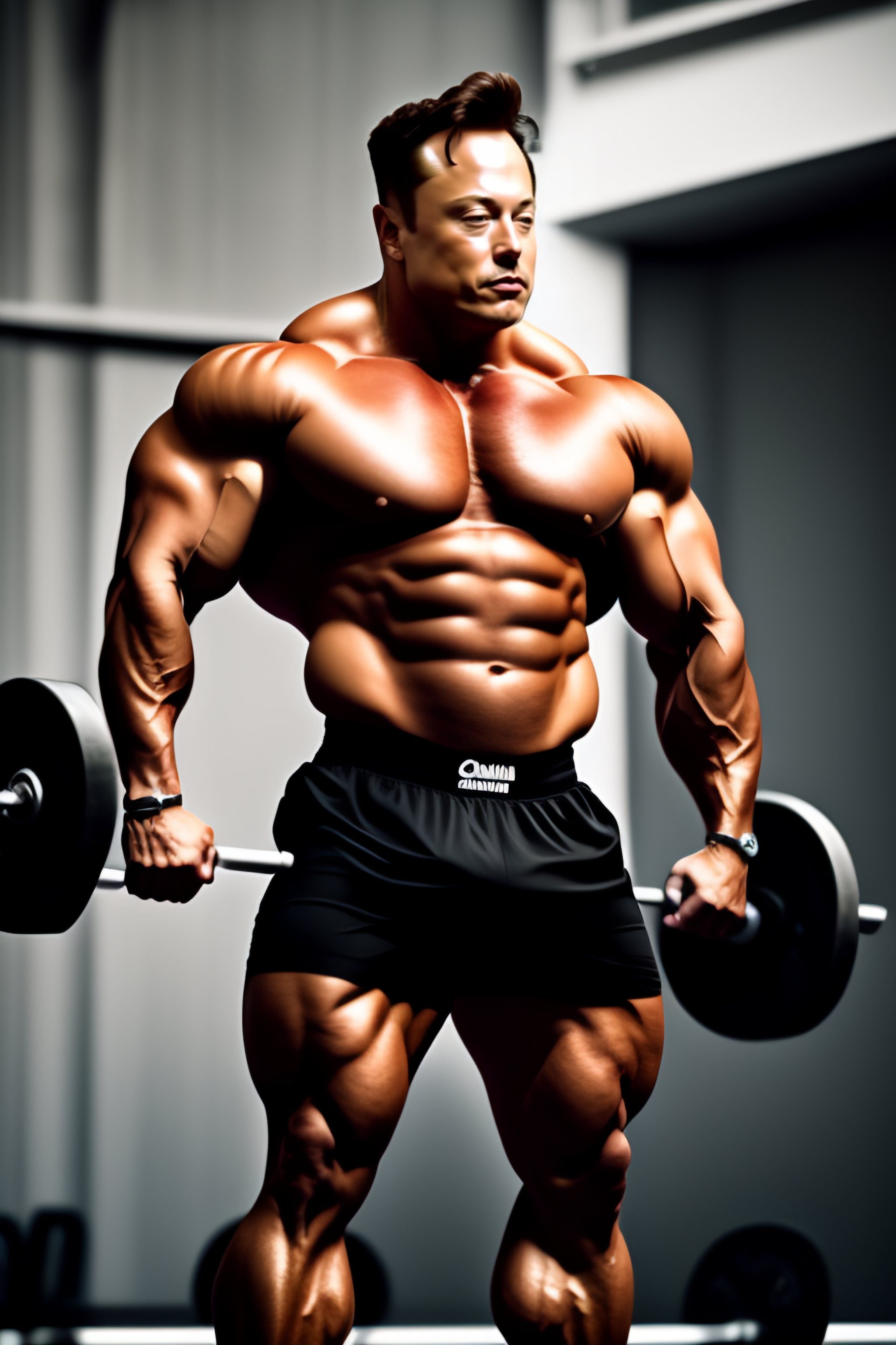 Lexica - Elon musk as a body builder