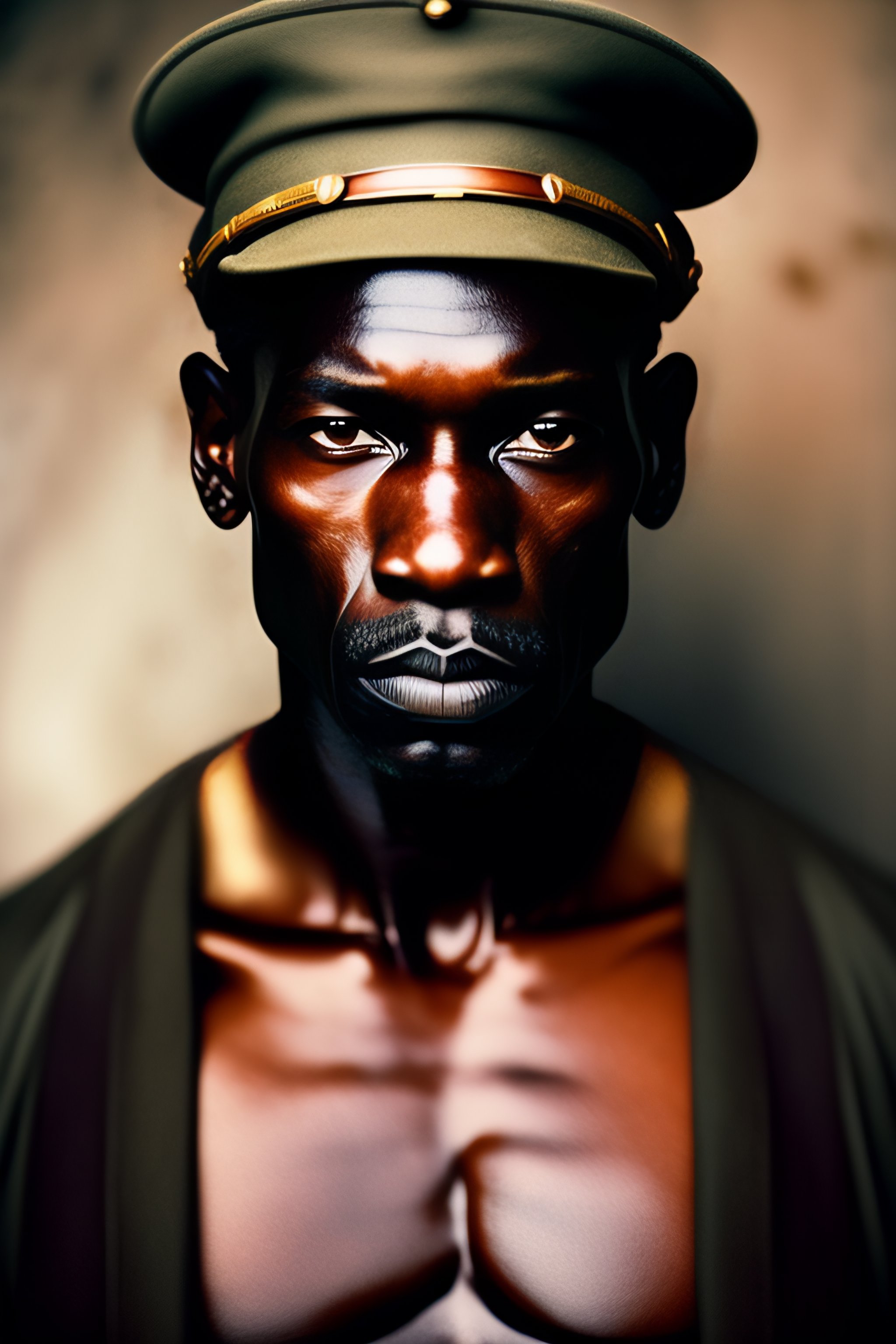 Lexica - Portrait of a Dark soldier, evil in sight. Mud in the face ...