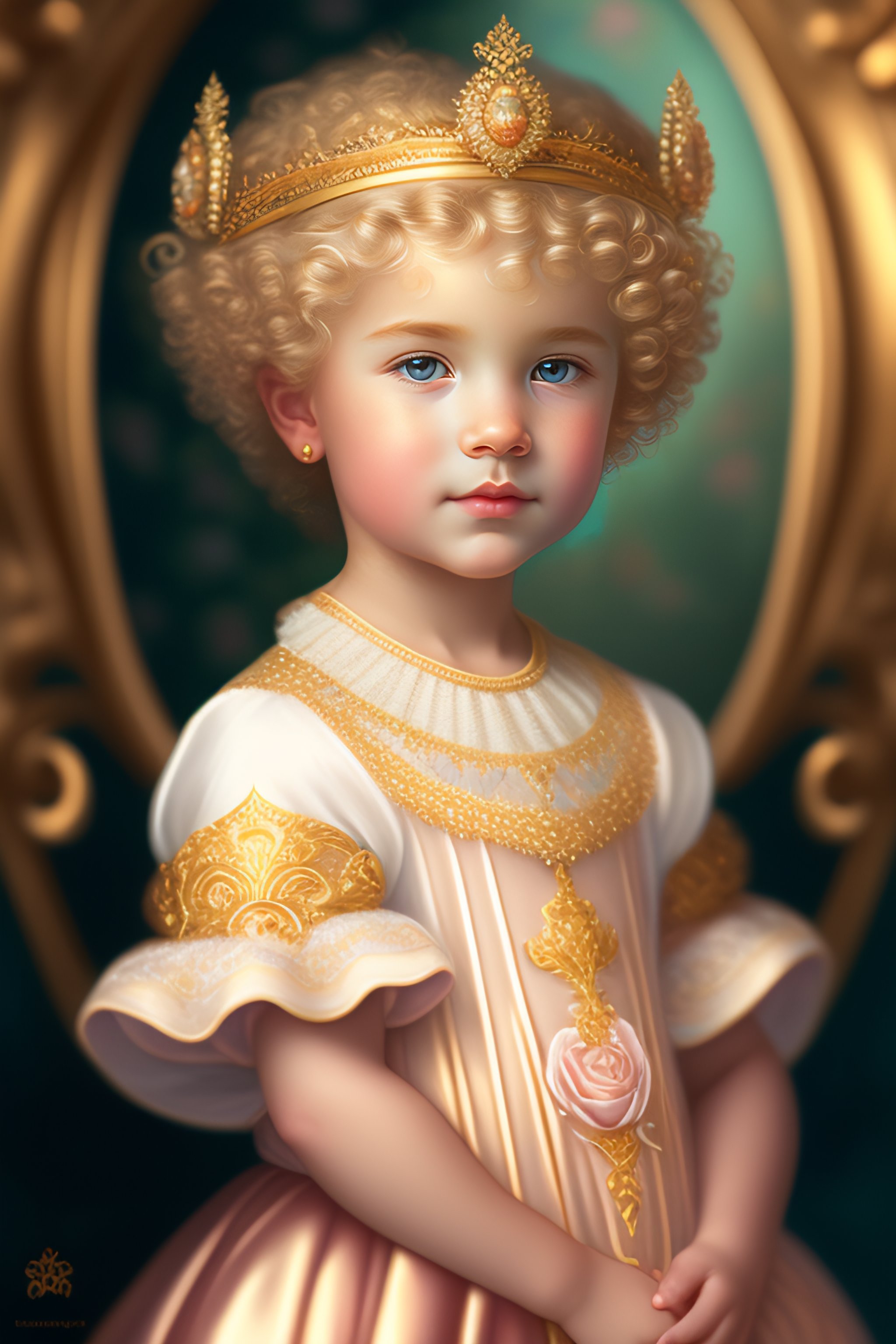 Lexica - Highly detailed venetian rococo portrait of a short hair blond ...