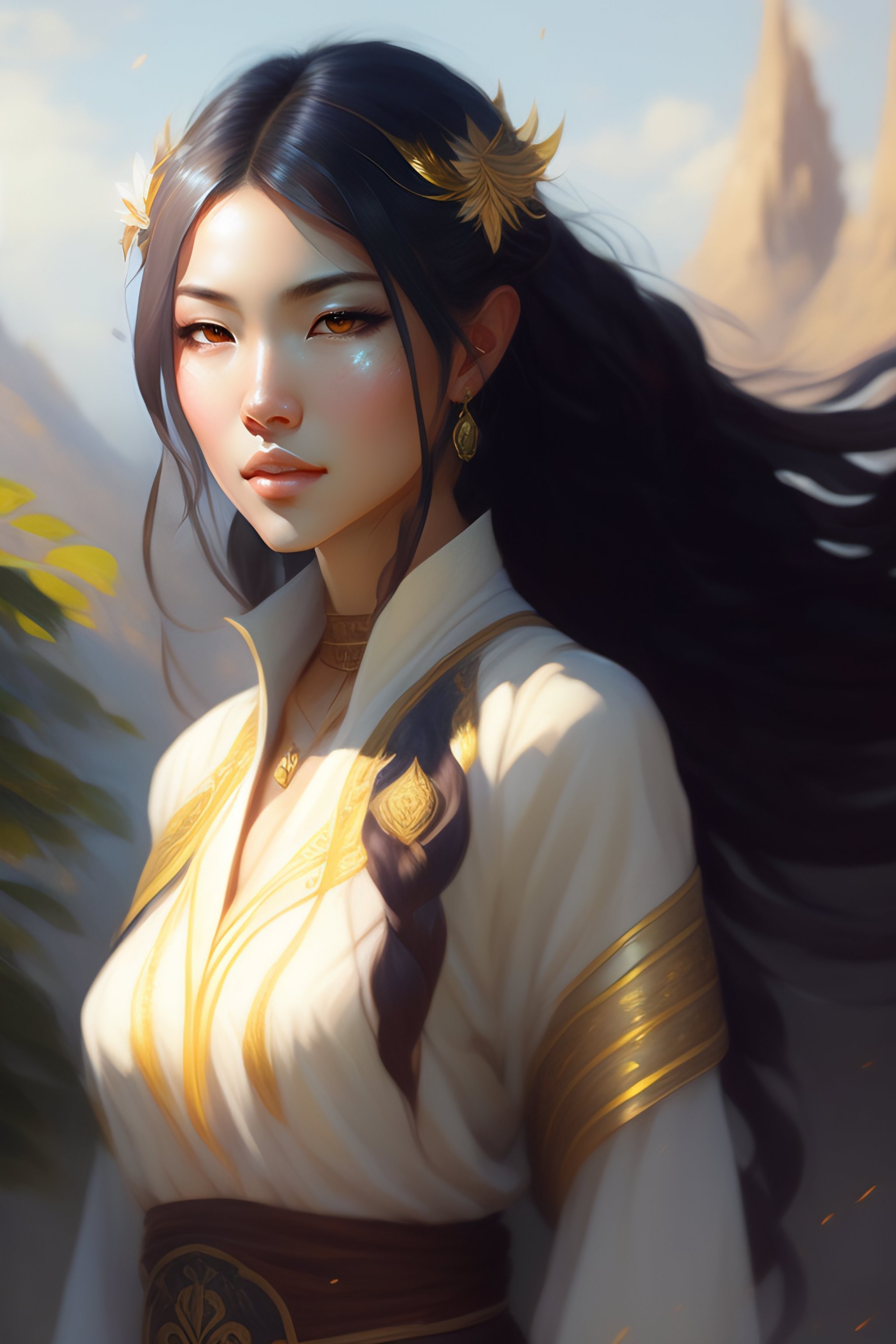 Lexica - A mestizo woman, asian and European rase, european eyes, white ...