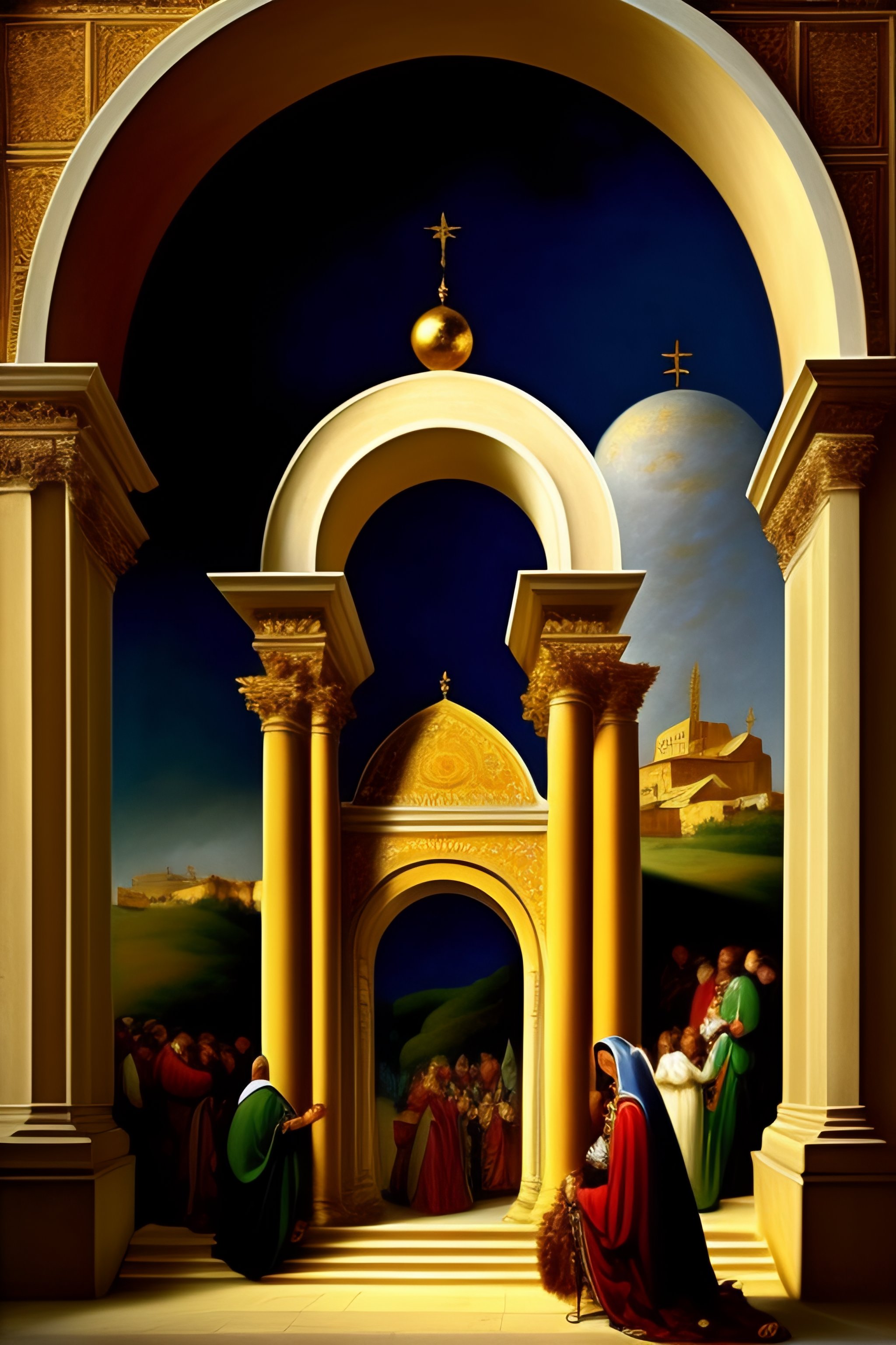 Lexica - Adoration of the Kings of the East at the portal of Bethlehem ...