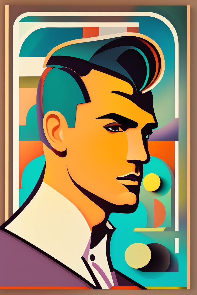 Lexica - Comic book style, graphic mid-century modern, abstract ...