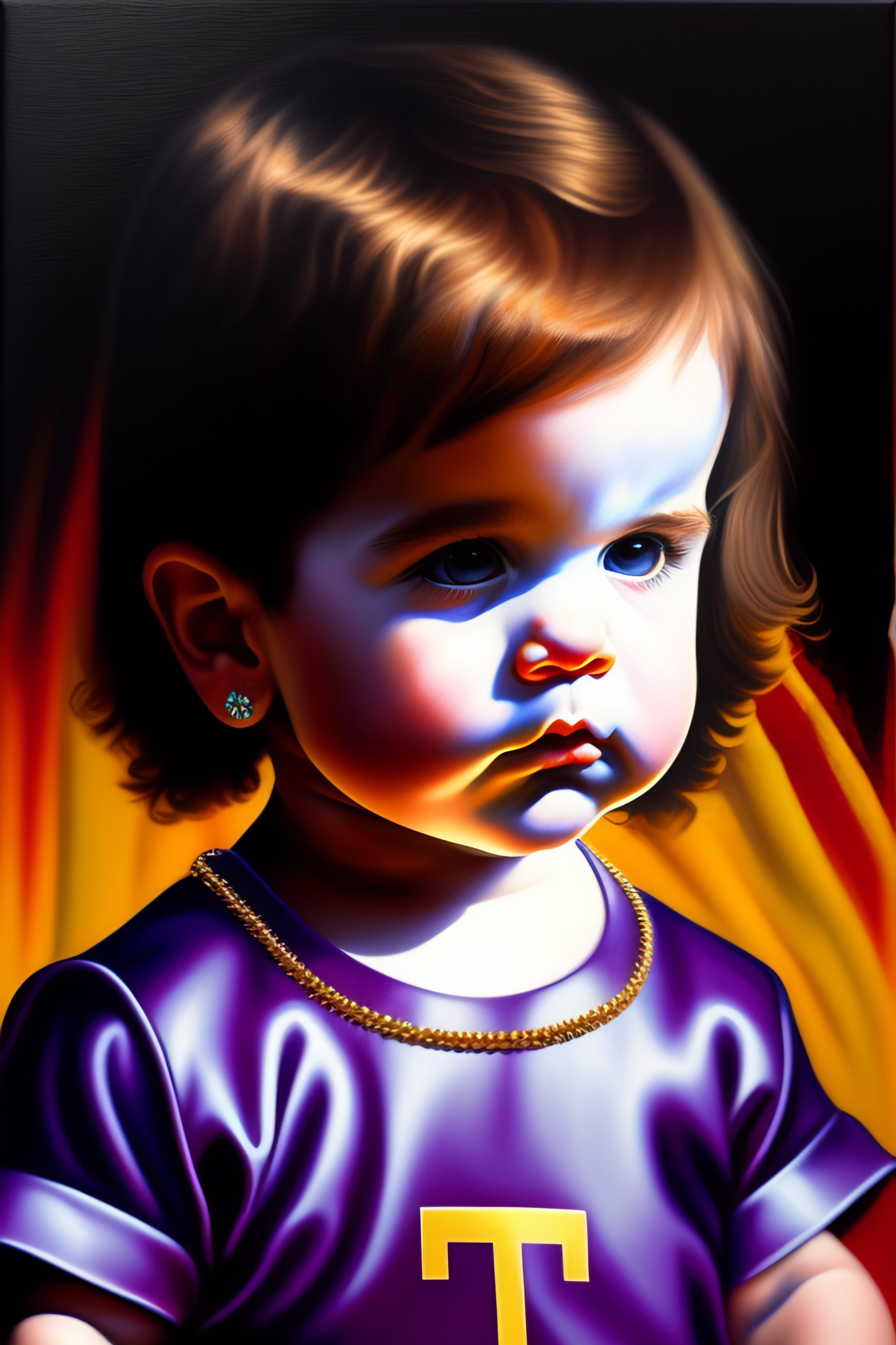 Lexica - Baby ozzy osbourne, oil painting, caravaggio style