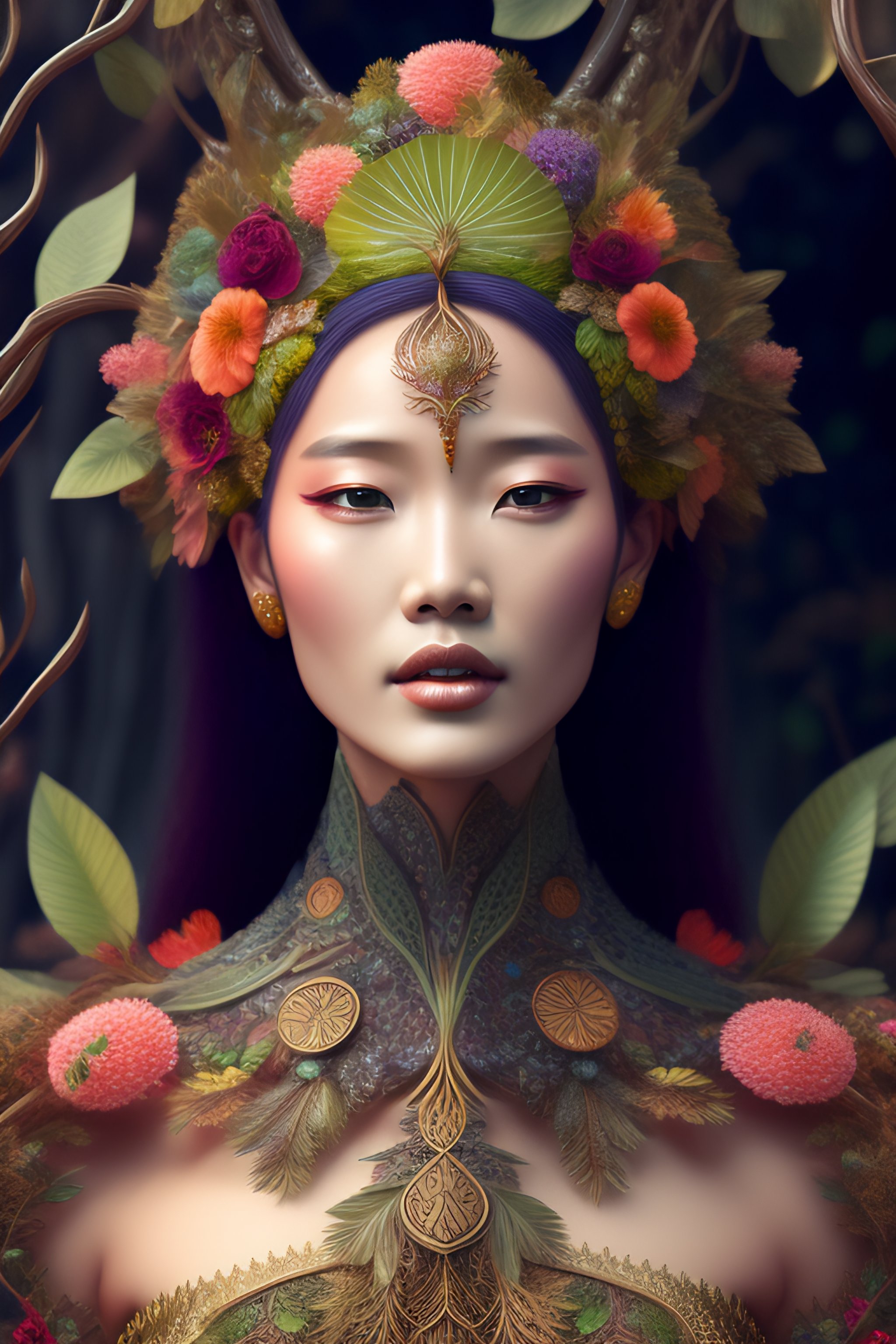 Lexica - "tree woman, Insanely Detailed and Intricate dress, branches ...