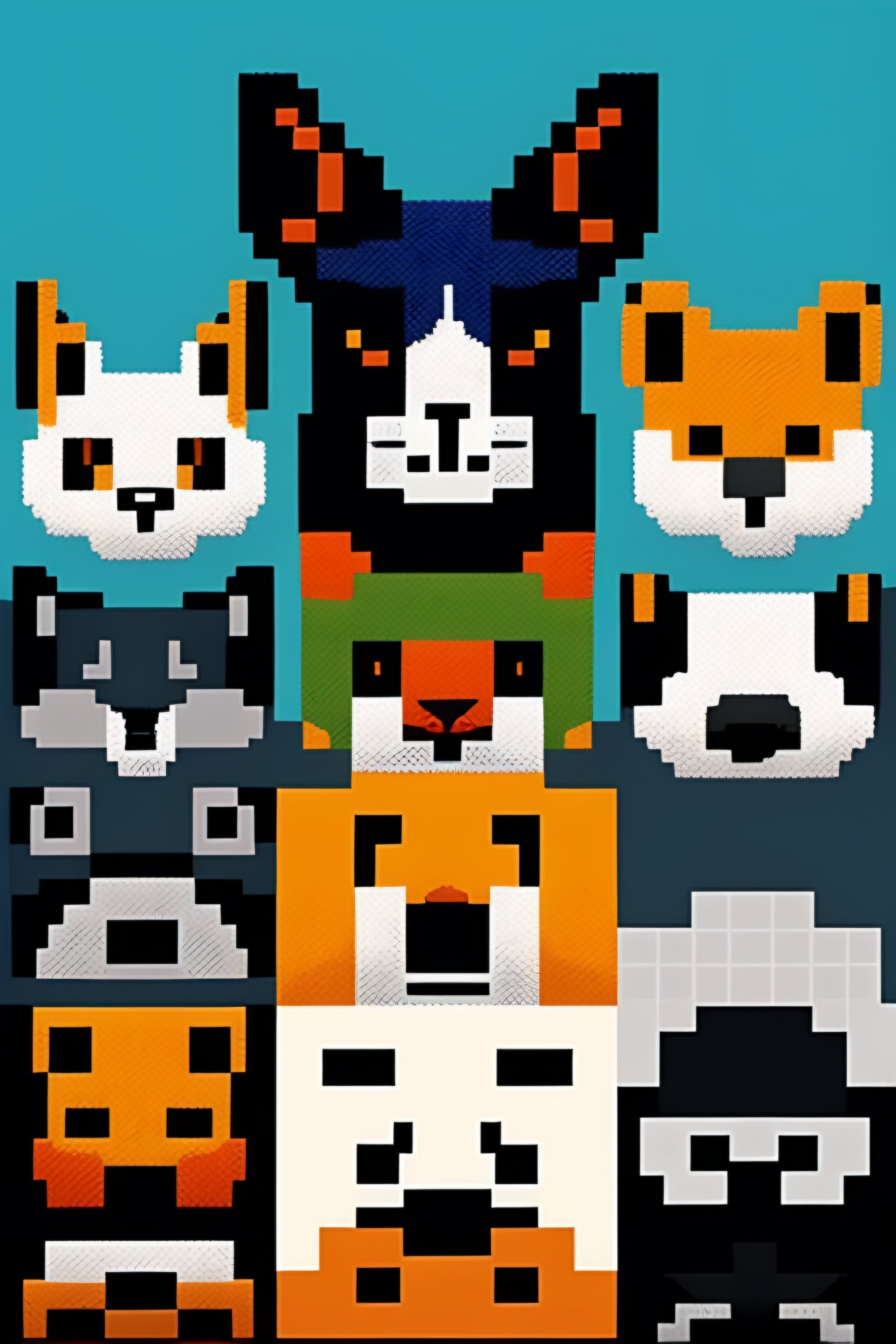 Lexica - Pixel art animal faces