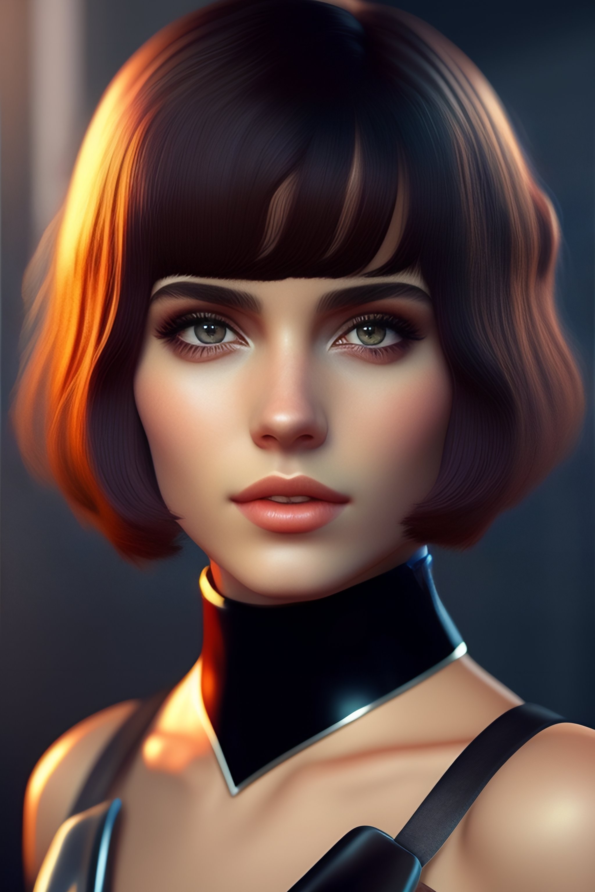 Lexica - Mathilda, cute girl, short silky hair, velvet, kitty ears ...