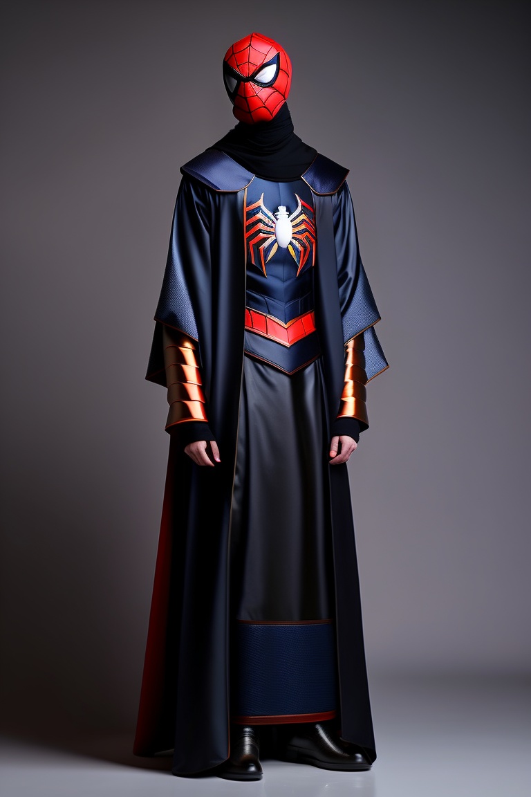 Lexica - Young man, fully masked, fantasy, Spider-Man style, black ...