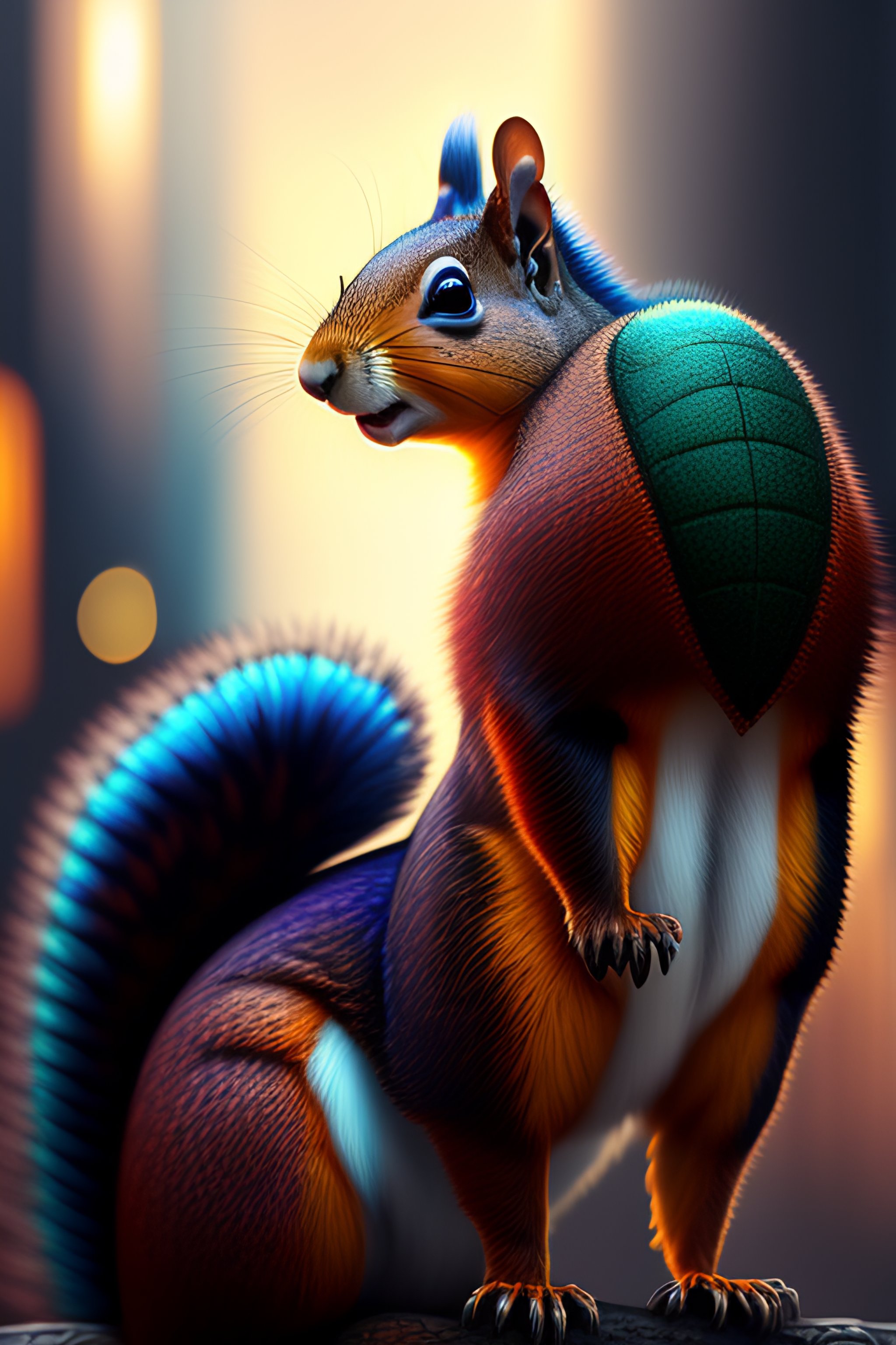 Lexica - A highly detailed long shot photo, cyberpunk giant rabid ...