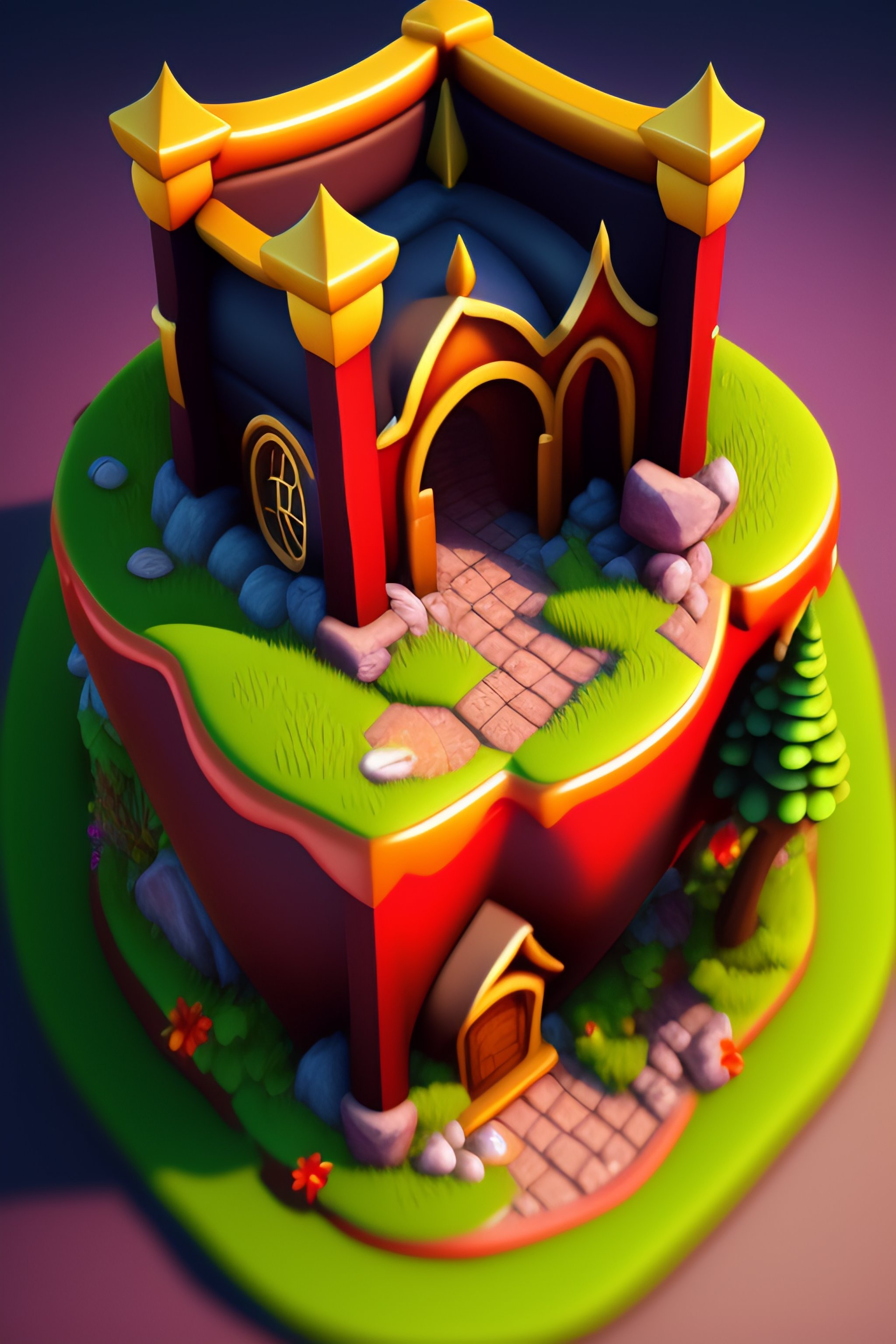 Lexica - 3d stylized game building