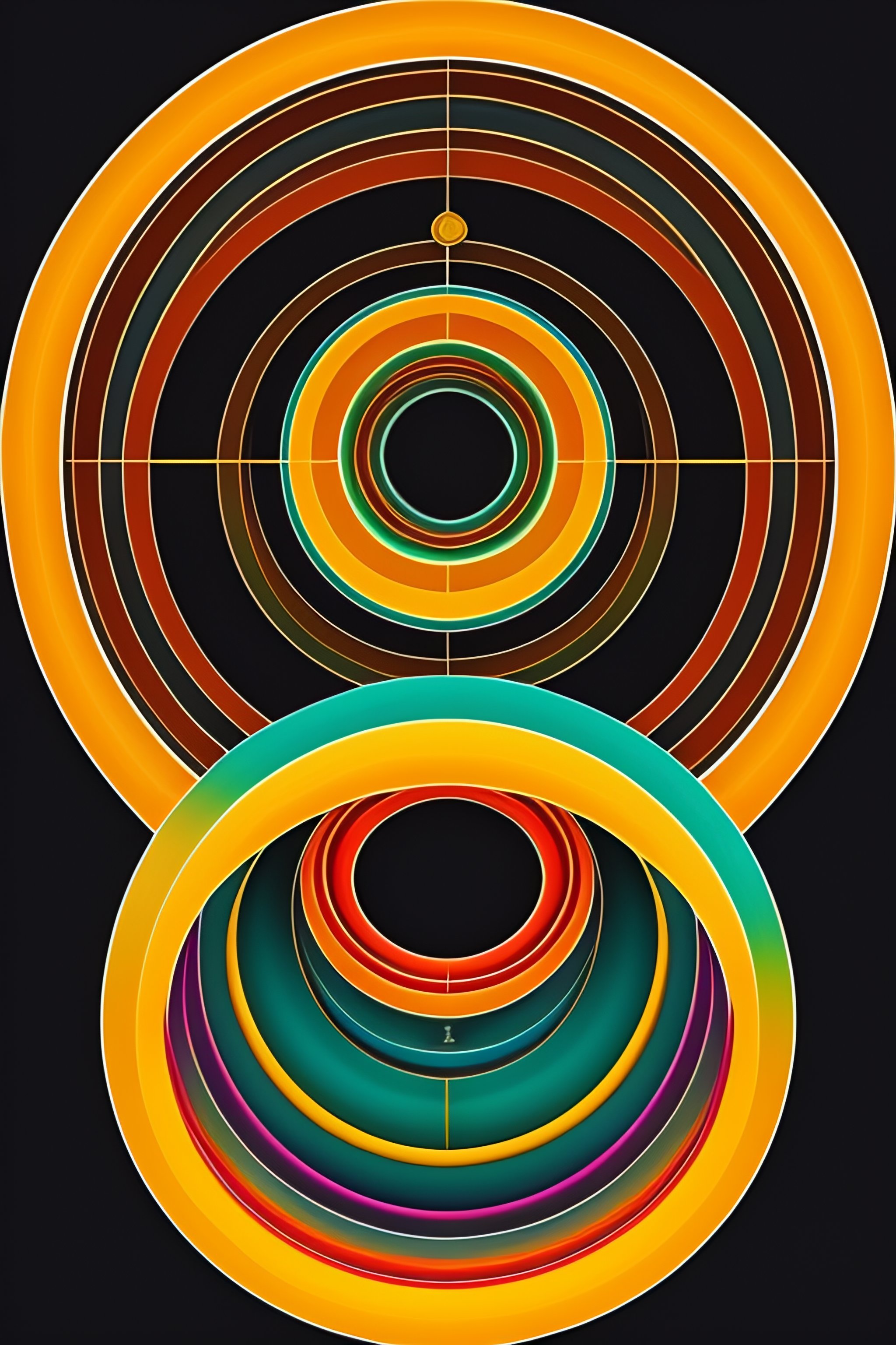 Lexica - A simple two coloured round circle and lines crossing ...