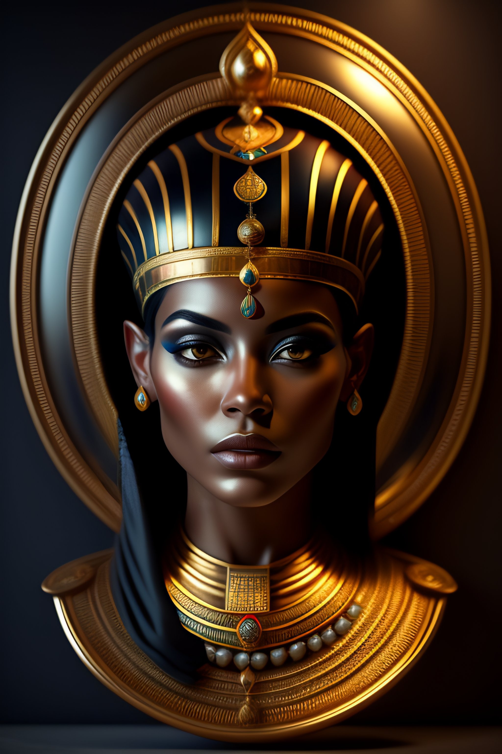 Lexica - Pltn style, Portrait of Tutankhamun in the style of surrealism ...