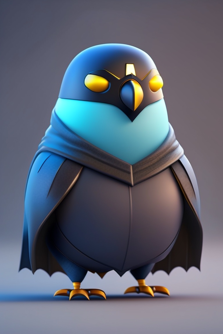 Lexica - Small and chubby bird, disguised as batman, humanized, very ...