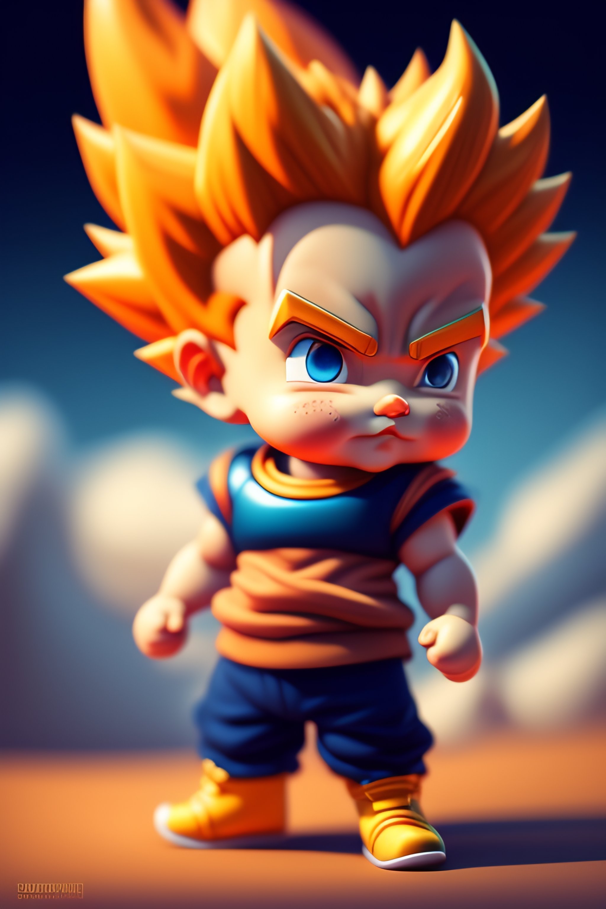 Lexica - Cartoon goku baby, fantasy, dreamlike, surrealism, super cute ...
