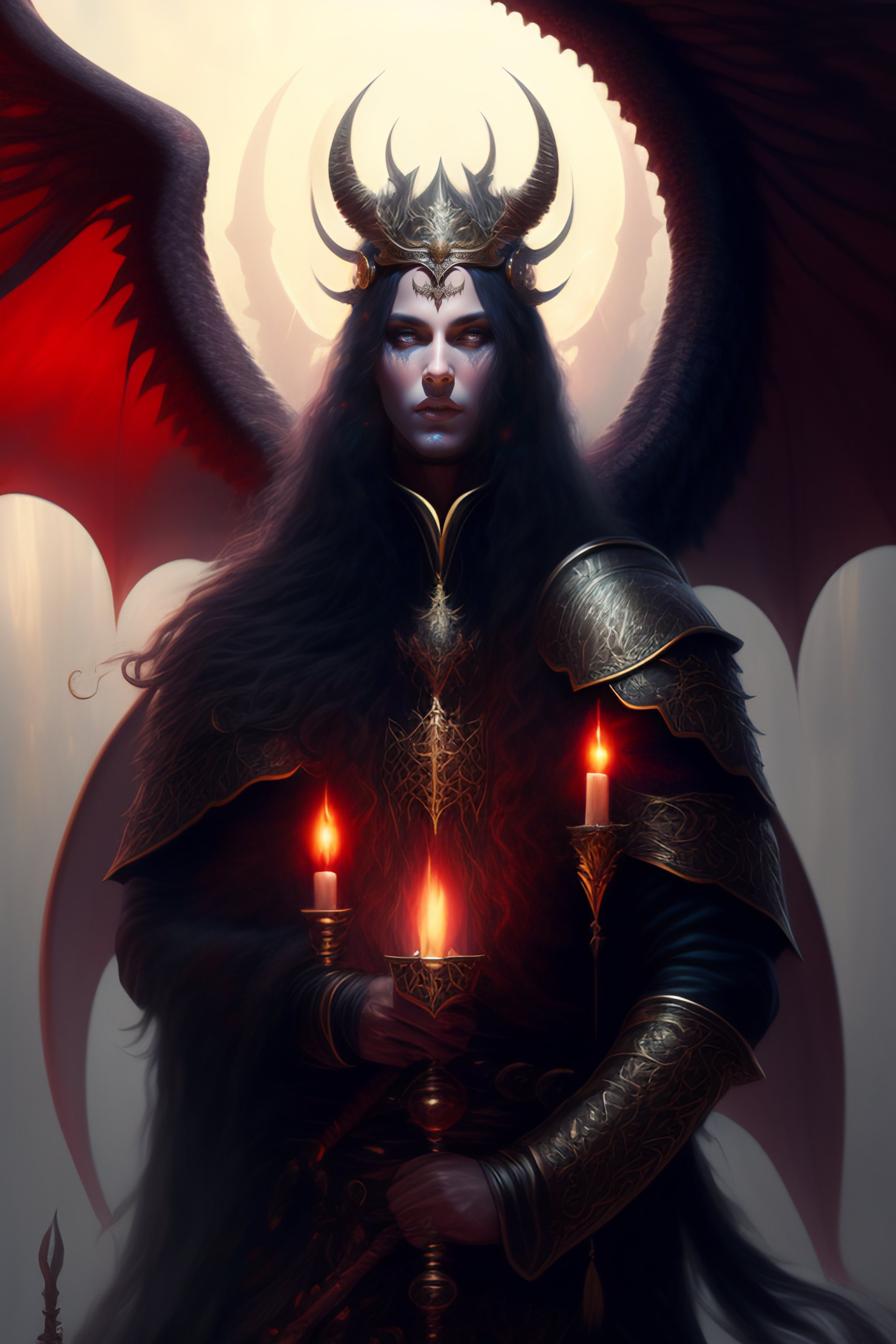 Lexica - A beautiful satanic black metal album cover of a satanic ...