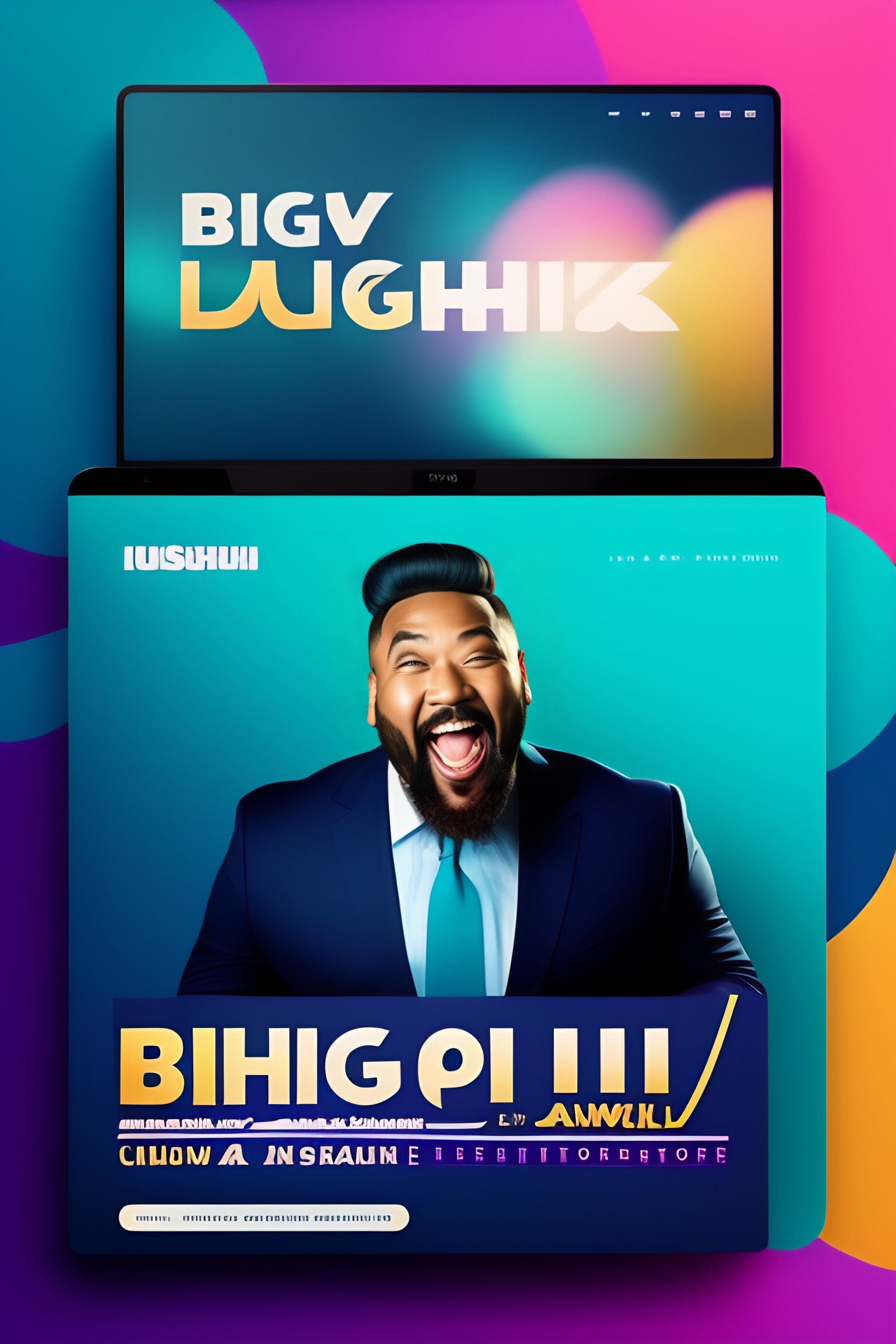 Lexica - Create a UI / UX Landing page for a comedy network called Big ...