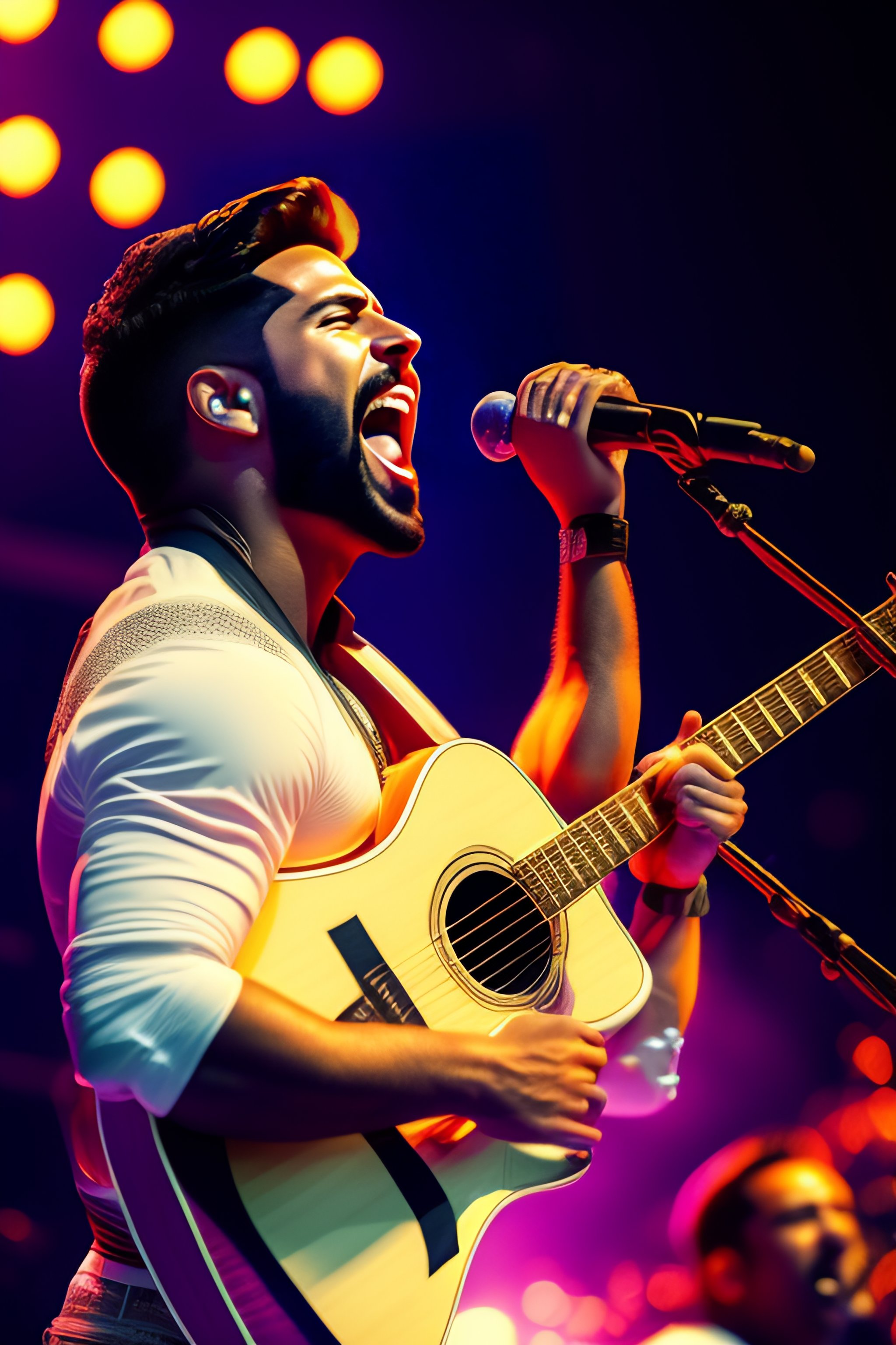 Lexica - Artista dazh https://g.co/kgs/jTHmzq cantando para el publico ...